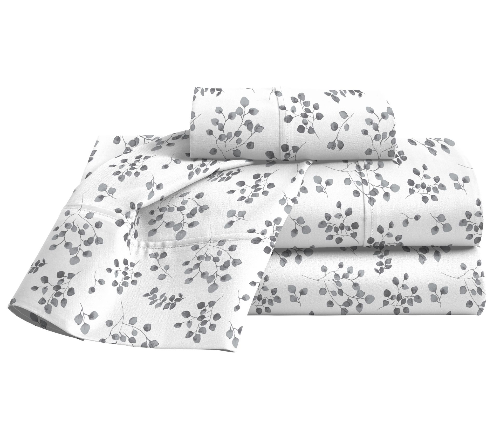 Scott Living Anthony Botanical Leaves 500 TC Sheet Set - King - QVC.com