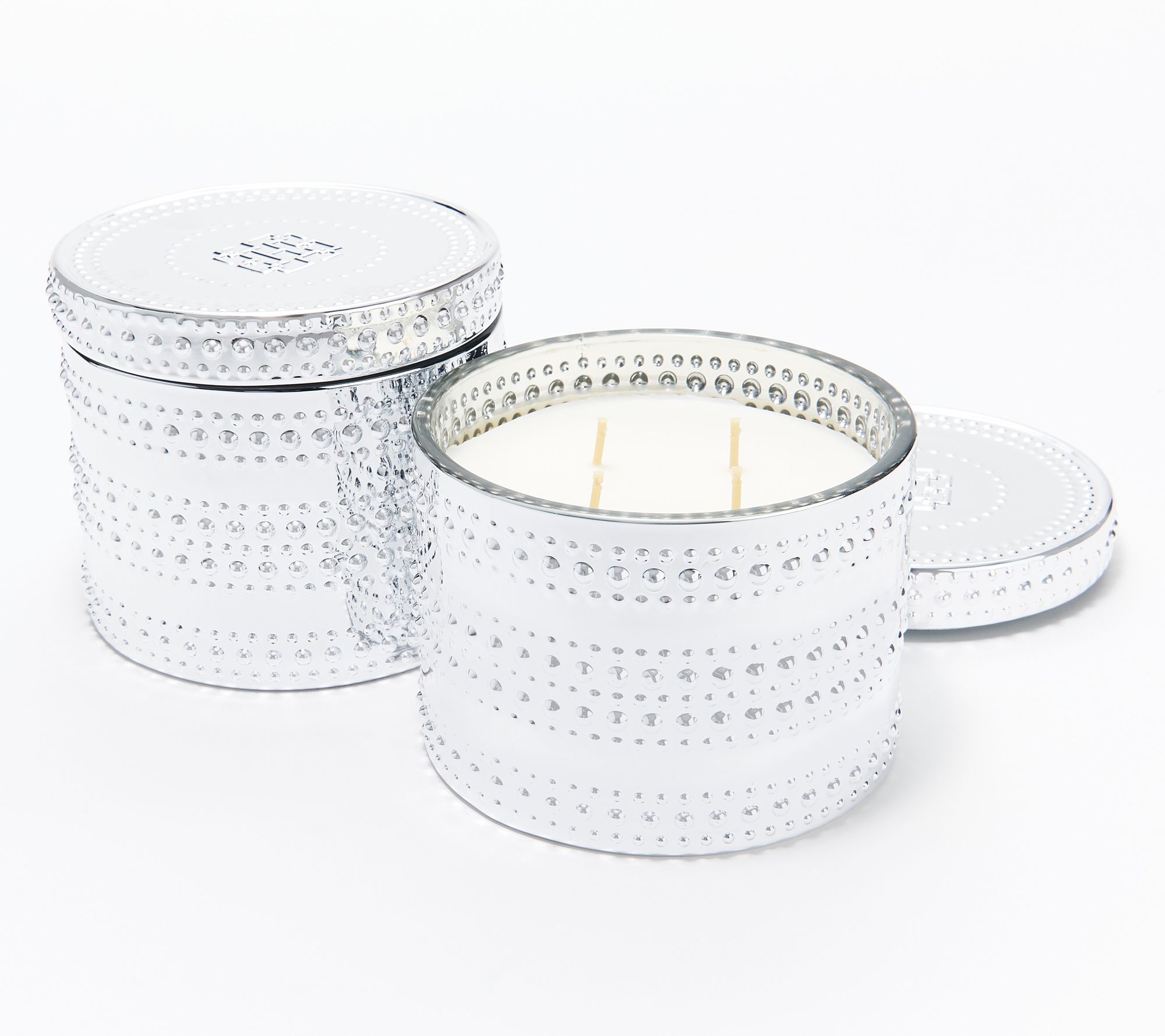 "As Is" HomeWorx by Slatkin & Co. S/2 Pear Tini Metallic Candle - QVC.com