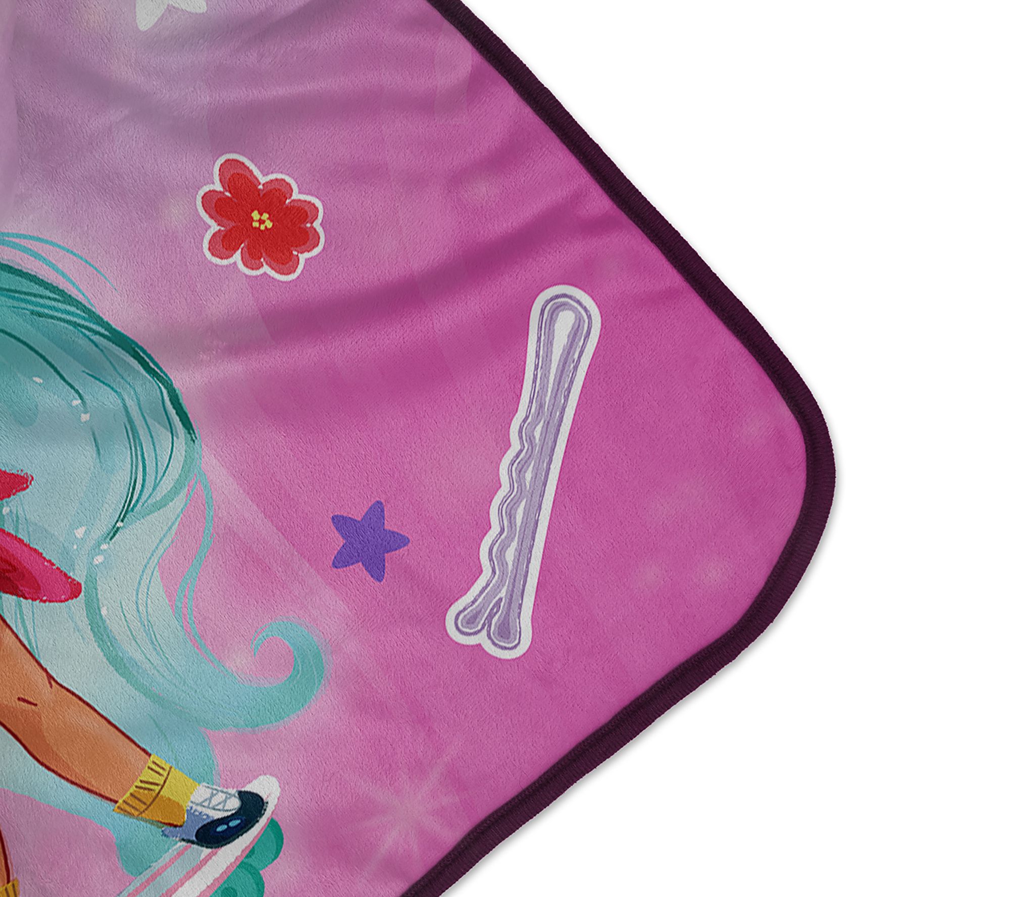 Pixsona Personalized Hairdorables Love Pixel Flece Blanket - QVC.com