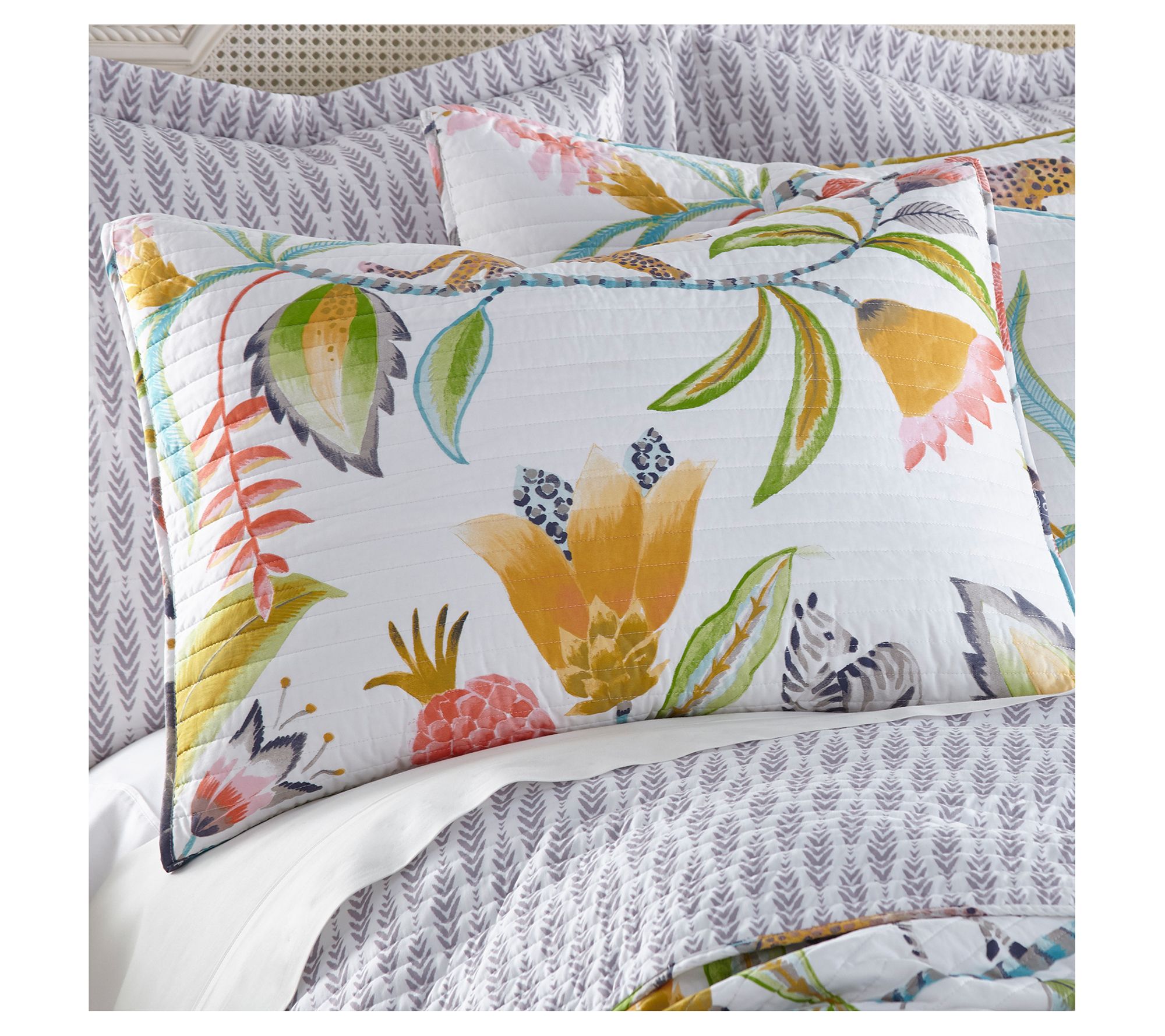 Levtex Home Melina 3-Piece Tropical Full/Queenuilt Set - QVC.com