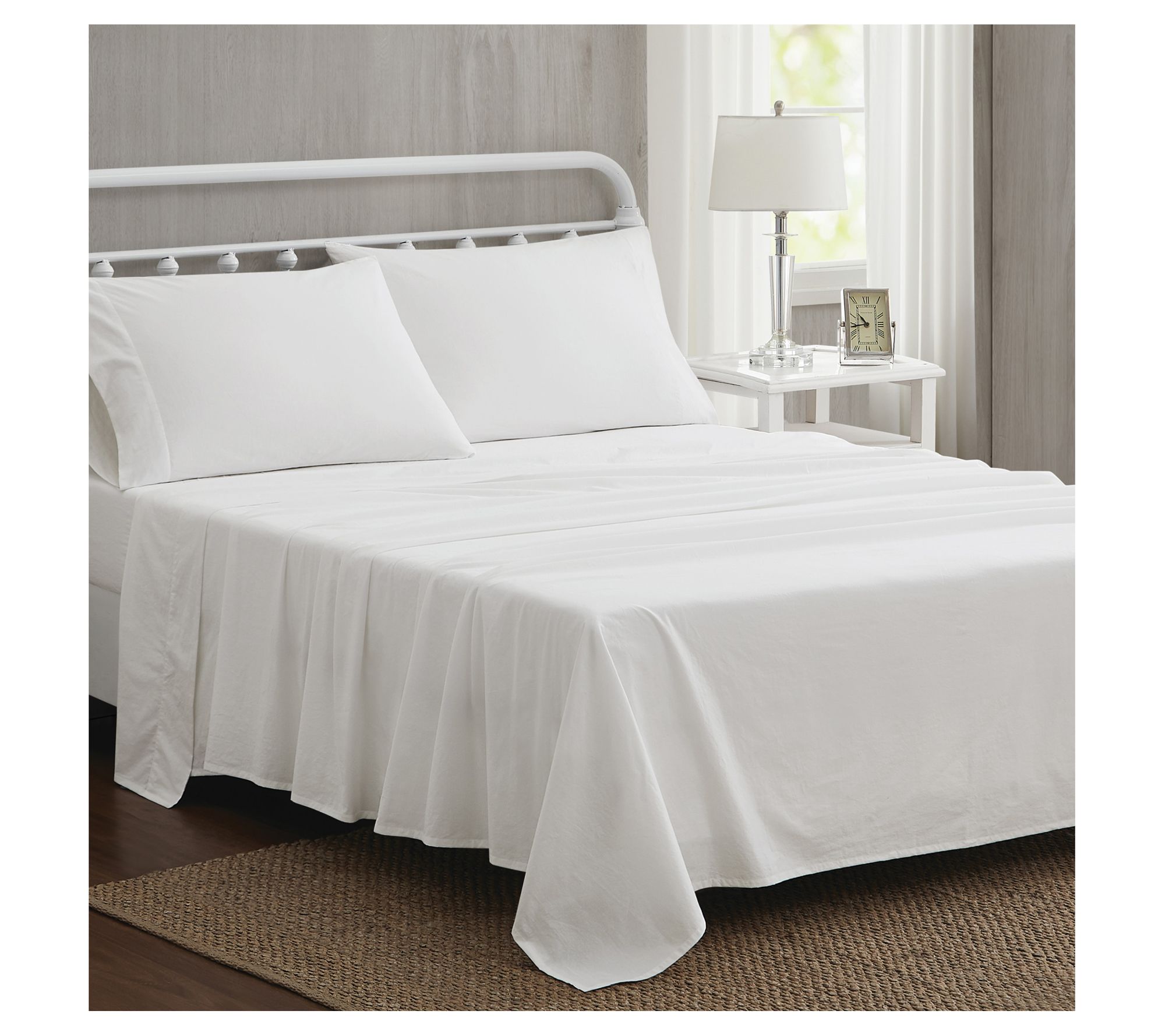 The Farmhouse by Rachel Ashwell Washed Cotton Queen Sheet Set - QVC.com