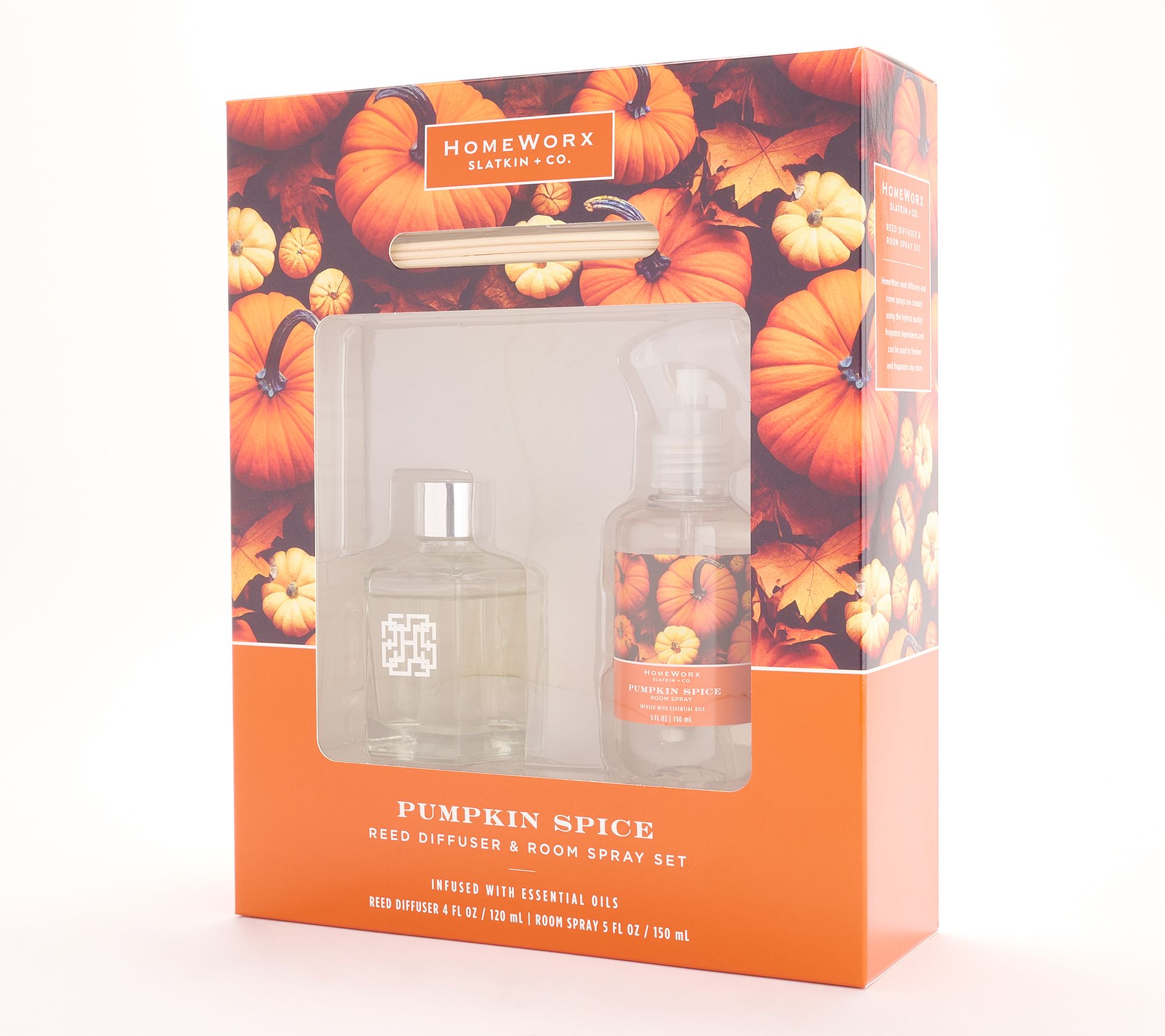 "As Is" HomeWorx by Slatkin + Co. Pumpkin Spice Diffuser Set - QVC.com