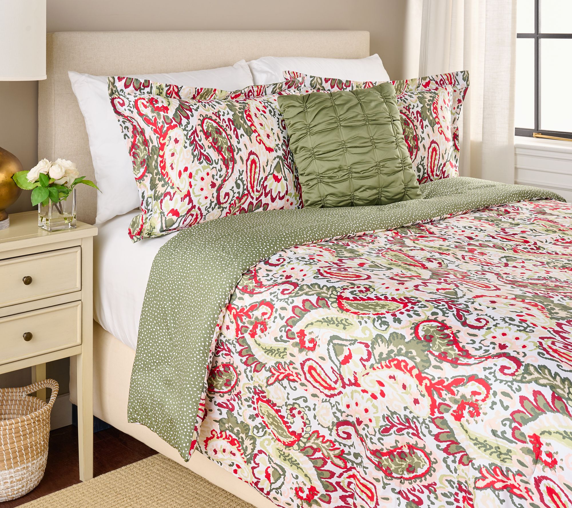 Cotton Paisley Reversible Comforter Set - Twin by Kim Gravel - QVC.com