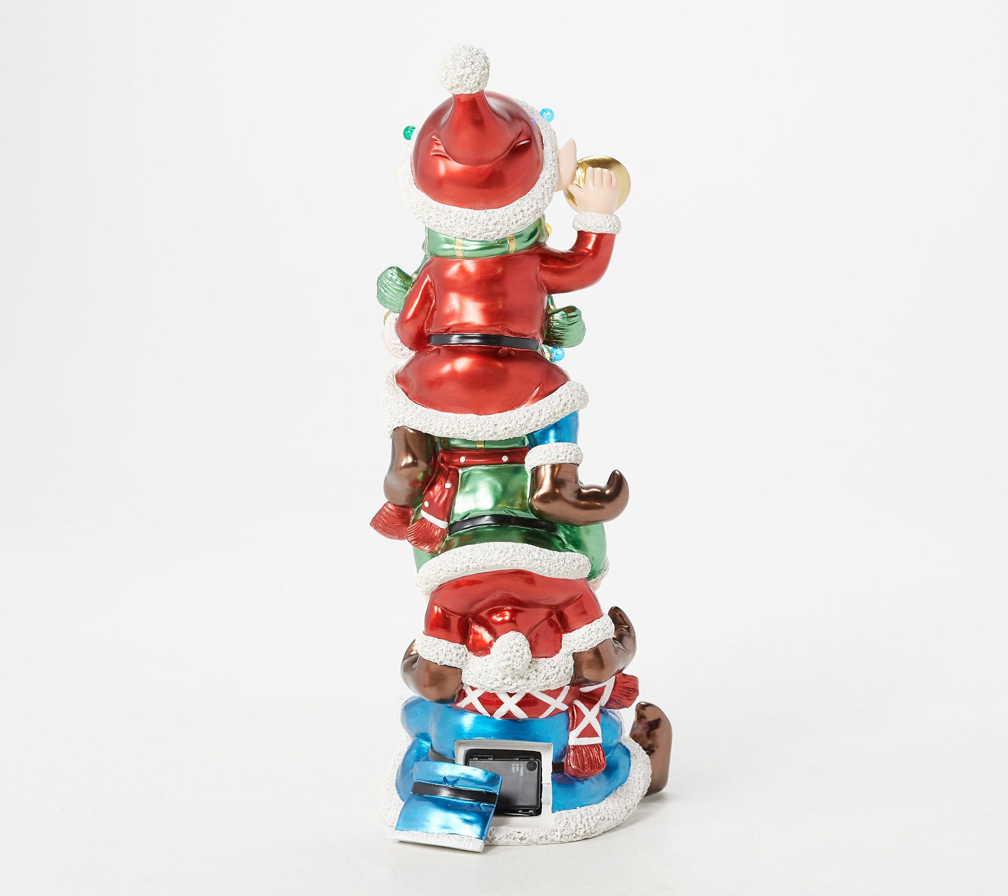 Kringle Express Indoor/Outdoor 36" Oversized Lit Stacking Elves - QVC.com