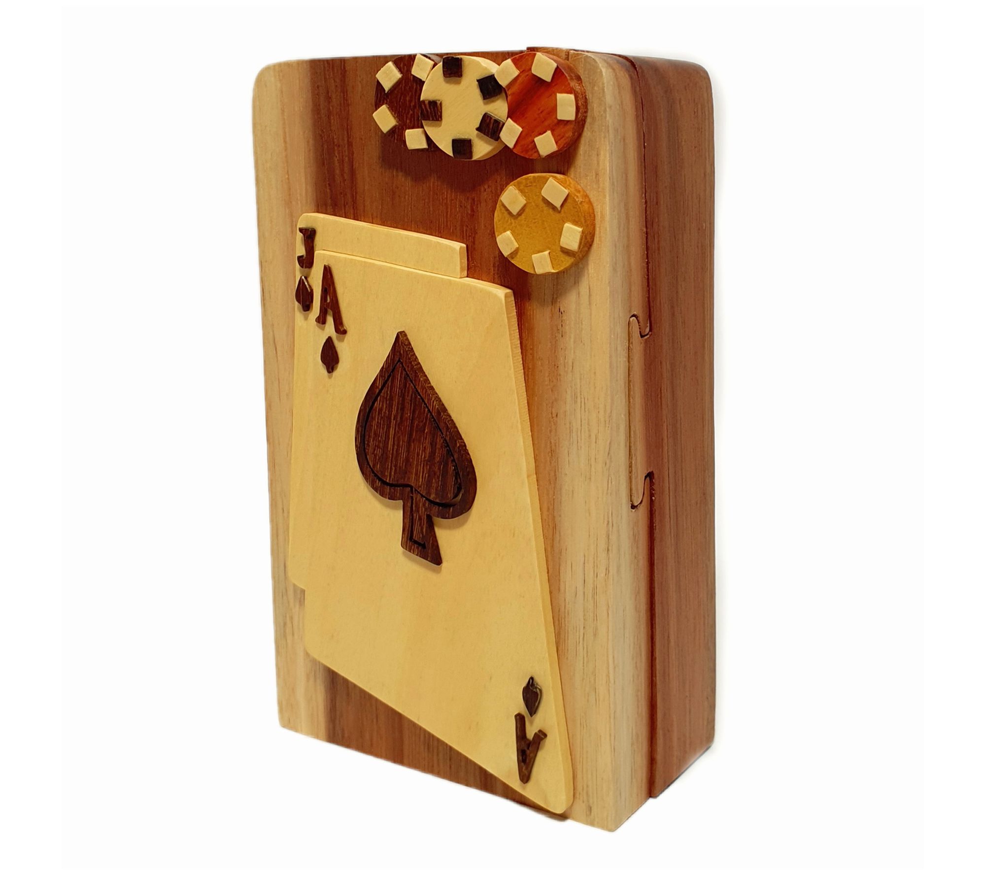 Carver Dan's Blackjack Puzzle Box with Magnet Closures - QVC.com