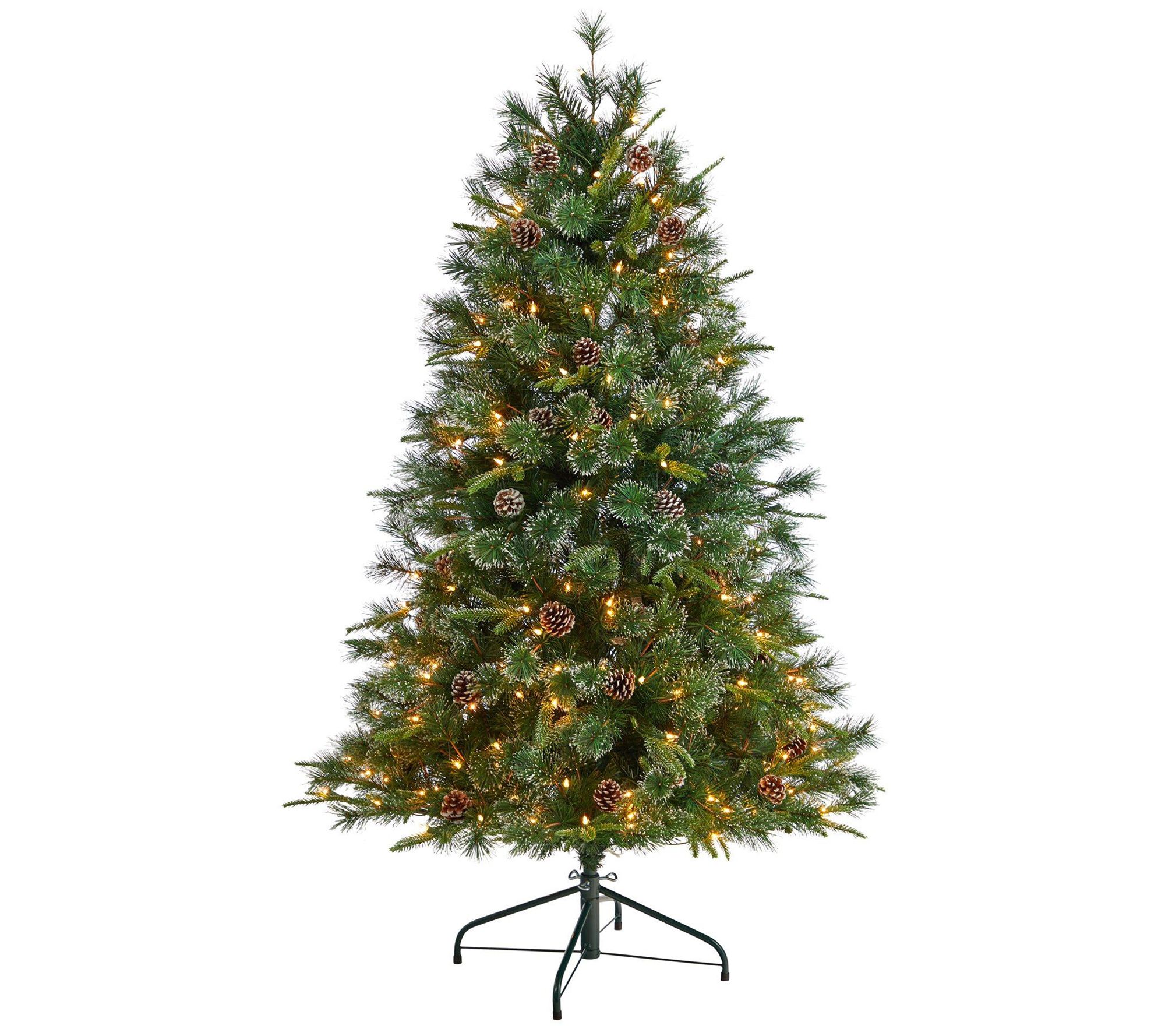 Nearly Natural 4-ft Snowed Tipped Clermont Pine Christmas Tree - QVC.com