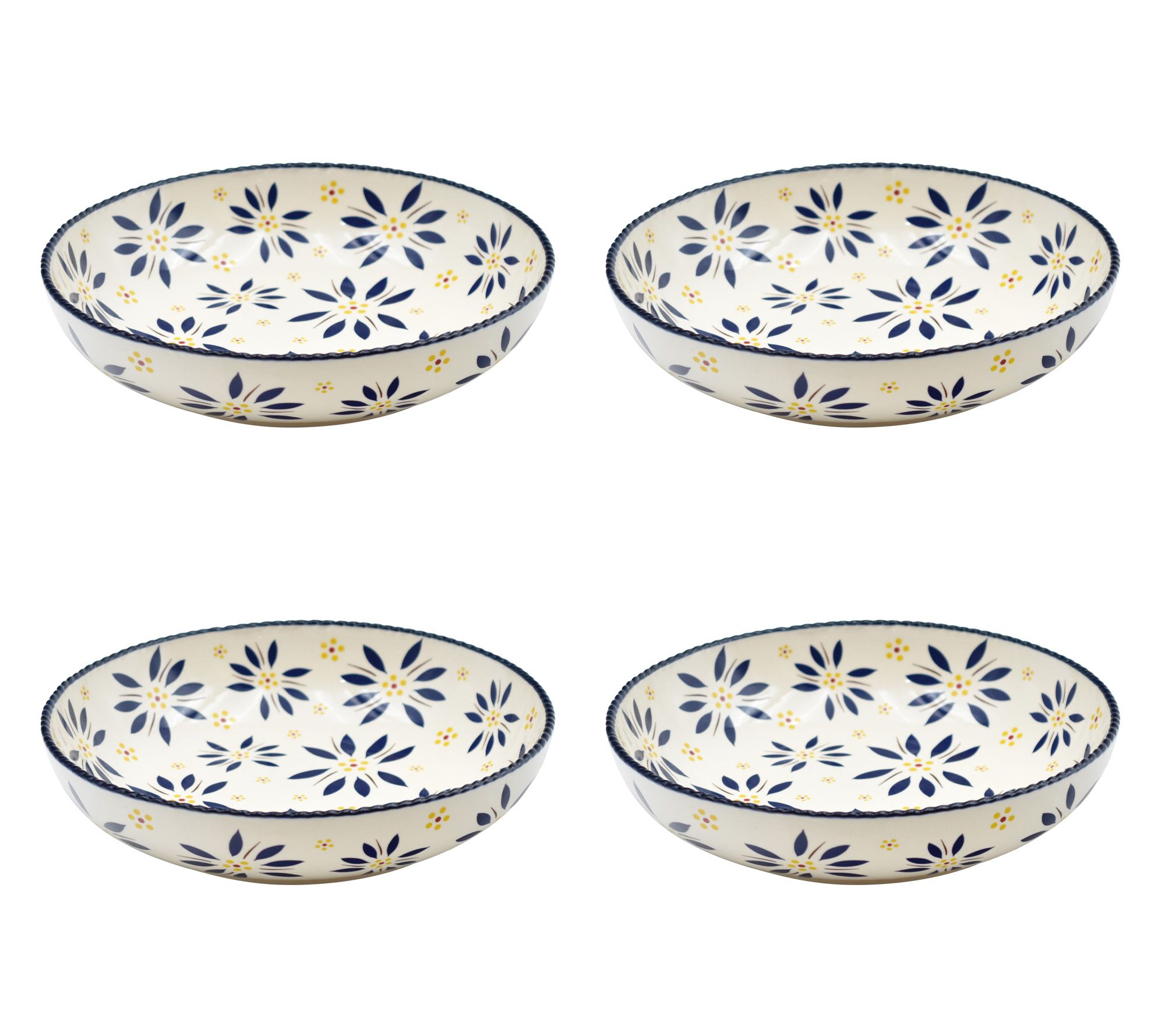 Temp-tations Set of (4) 32-oz Shallow Pasta Bowls - QVC.com