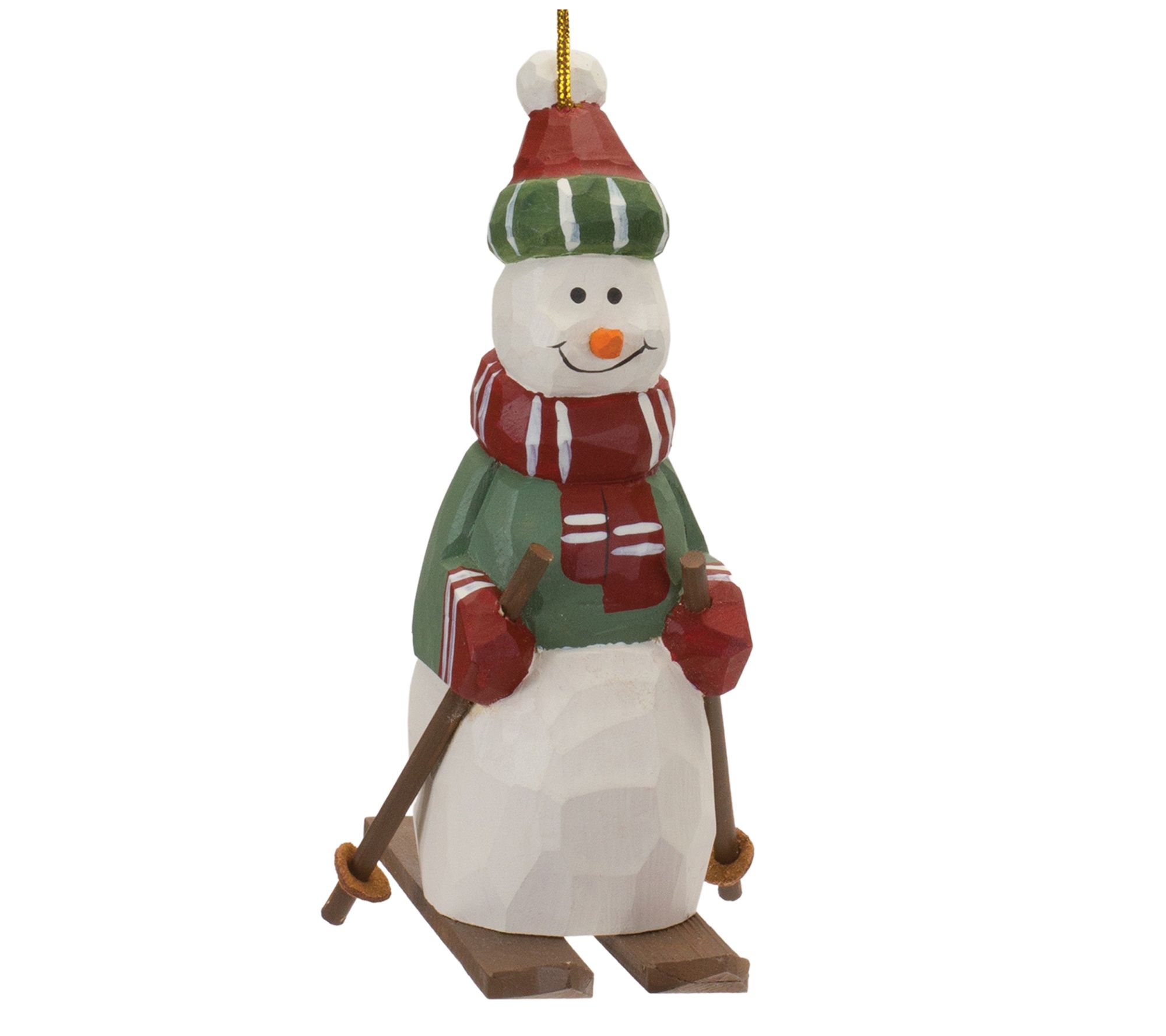 Melrose Snowman on Skis Ornament (Set of 6) - QVC.com