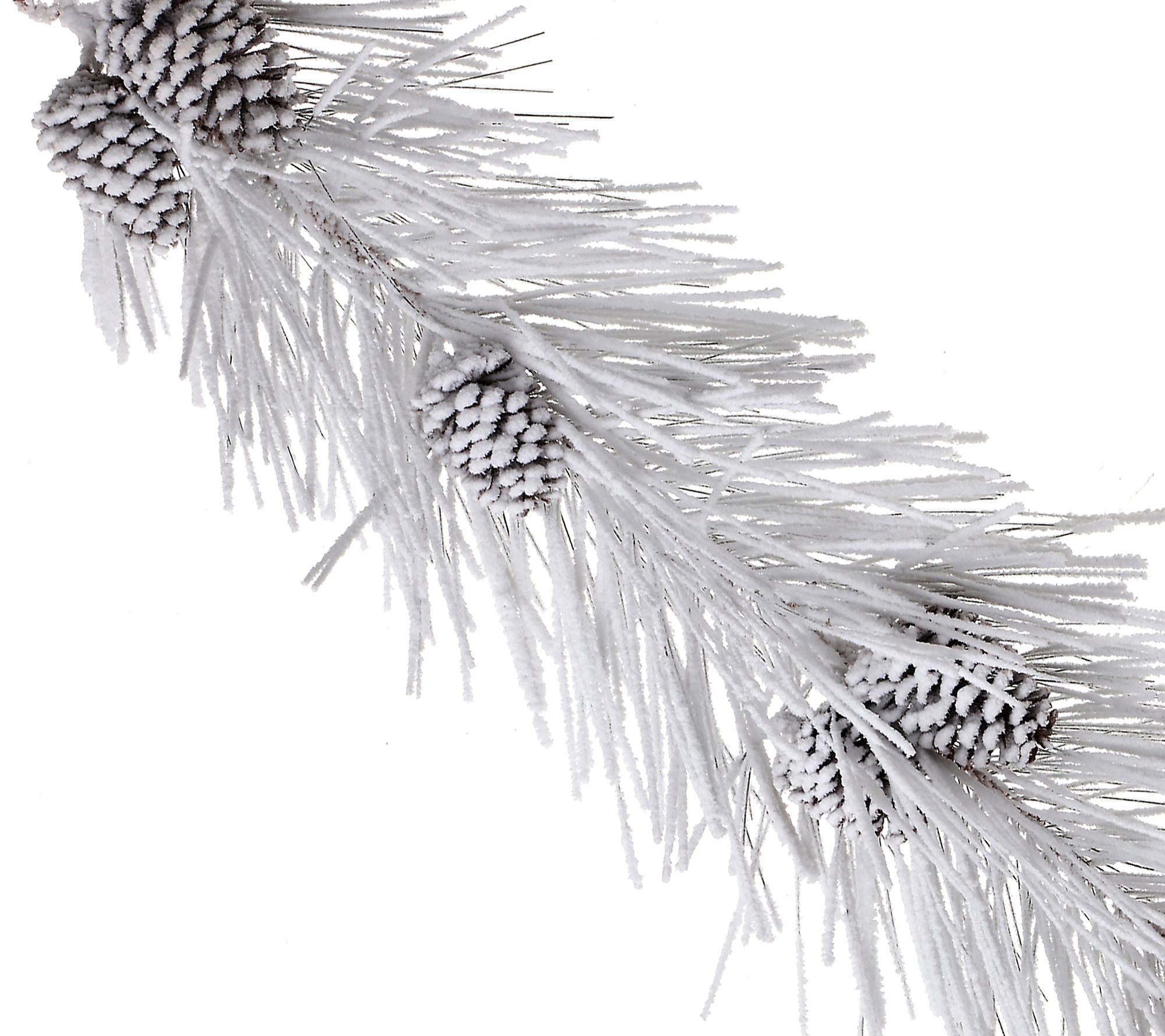 48" Long Snow Pine With Cones Garland by Valerie - QVC.com