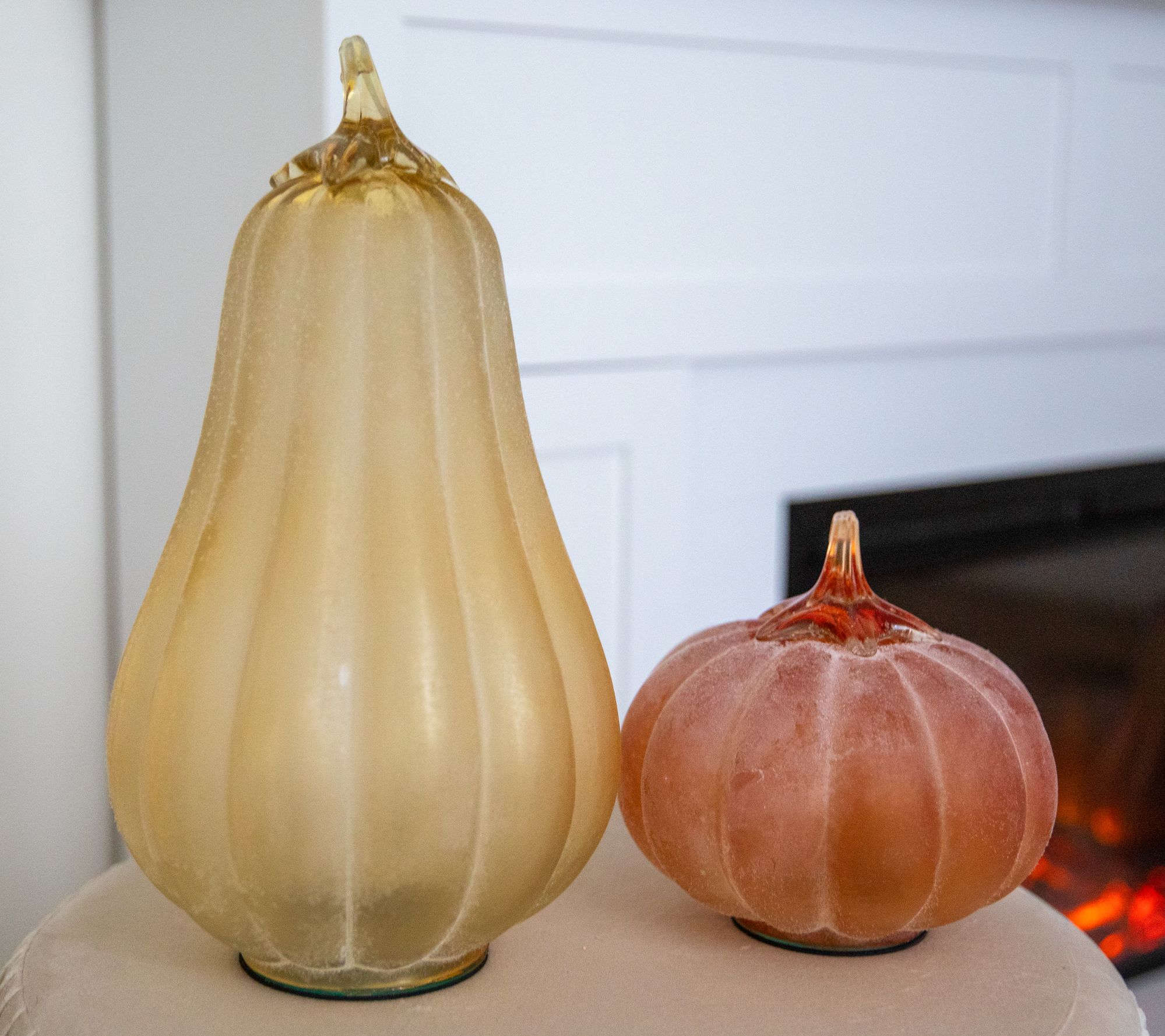 "As Is" 13.25" Frosted Glass Gourd by Lauren McBride - QVC.com