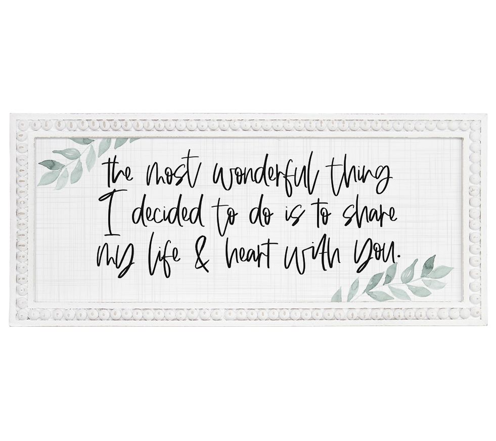 Sincere Surroundings 24" Most Wonderful Thing Beaded Art - QVC.com