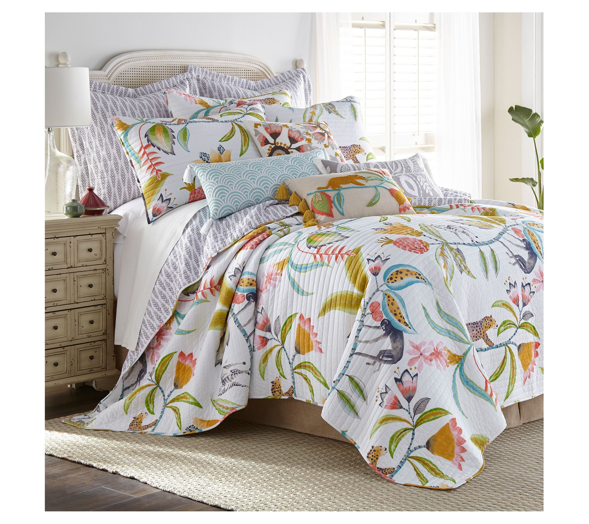 Levtex Home Melina 2-Piece Tropical Twin/Twin XQuilt Set - QVC.com