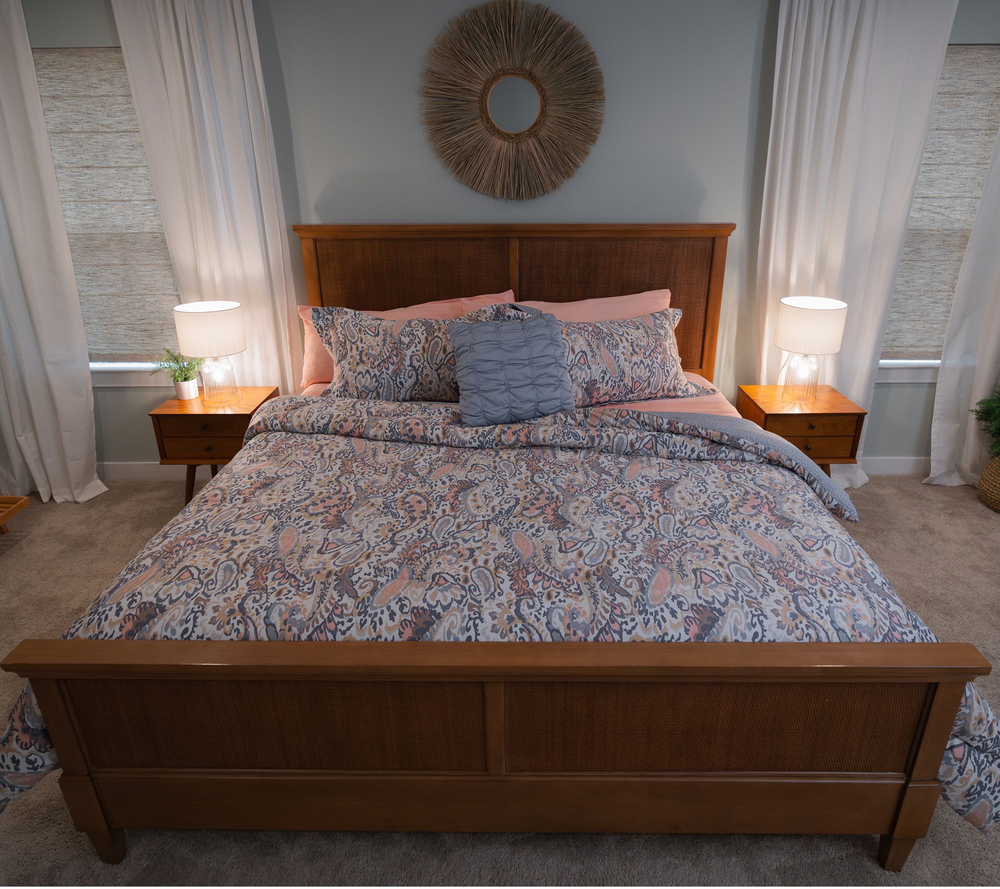 Cotton Paisley Reversible Comforter Set - Full by Kim Gravel - QVC.com