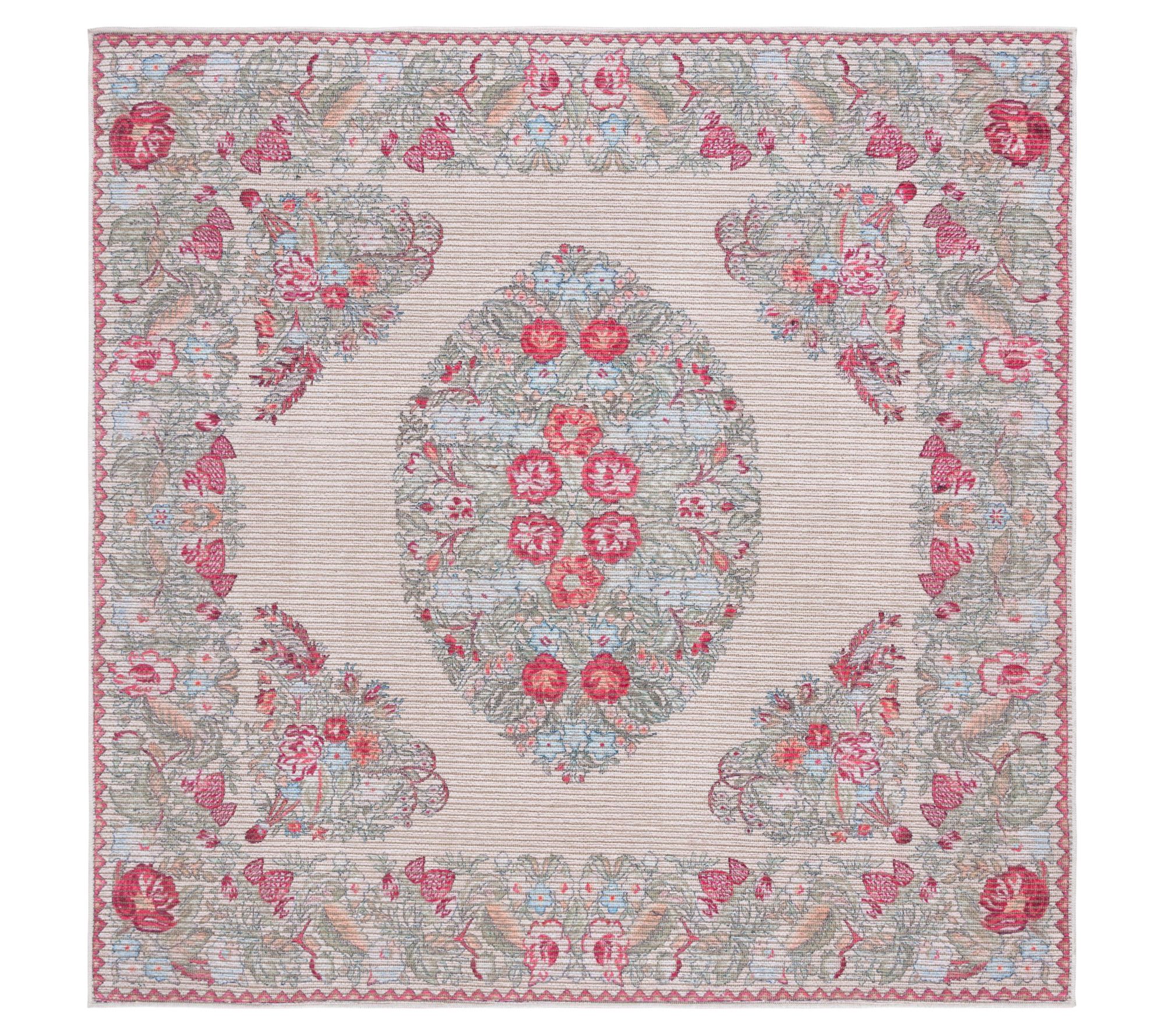 Safavieh Blossom Crest Washable 6'-7" x 6'-7" Square Rug - QVC.com