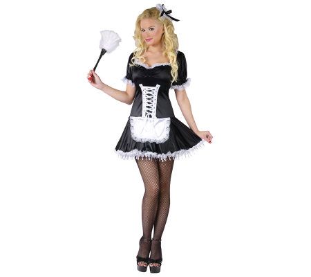 French Maid Adult Plus Costume - QVC.com