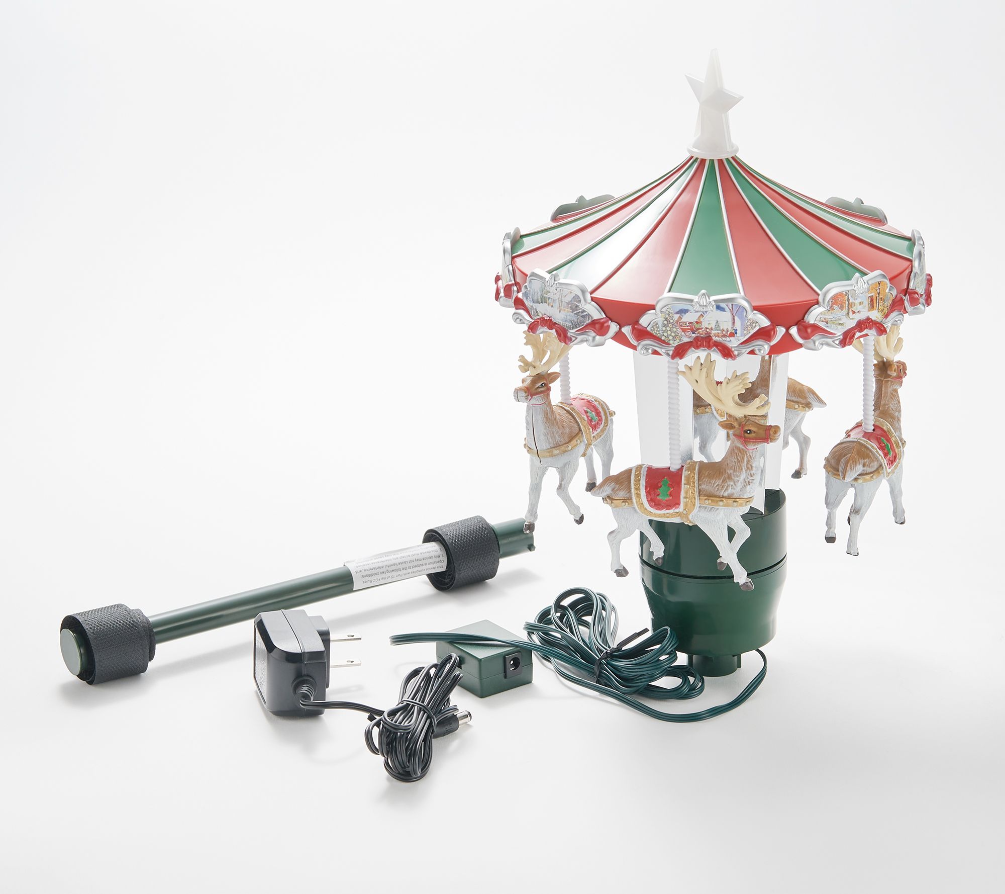 "As Is" Mr. Christmas Animated Carousel Tree Topper - QVC.com