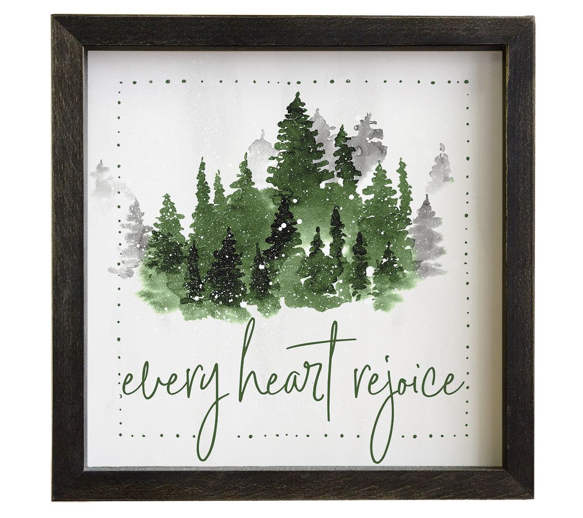Sincere Surroundings 10" Every Heart Rejoice Ru stic Frame - QVC.com