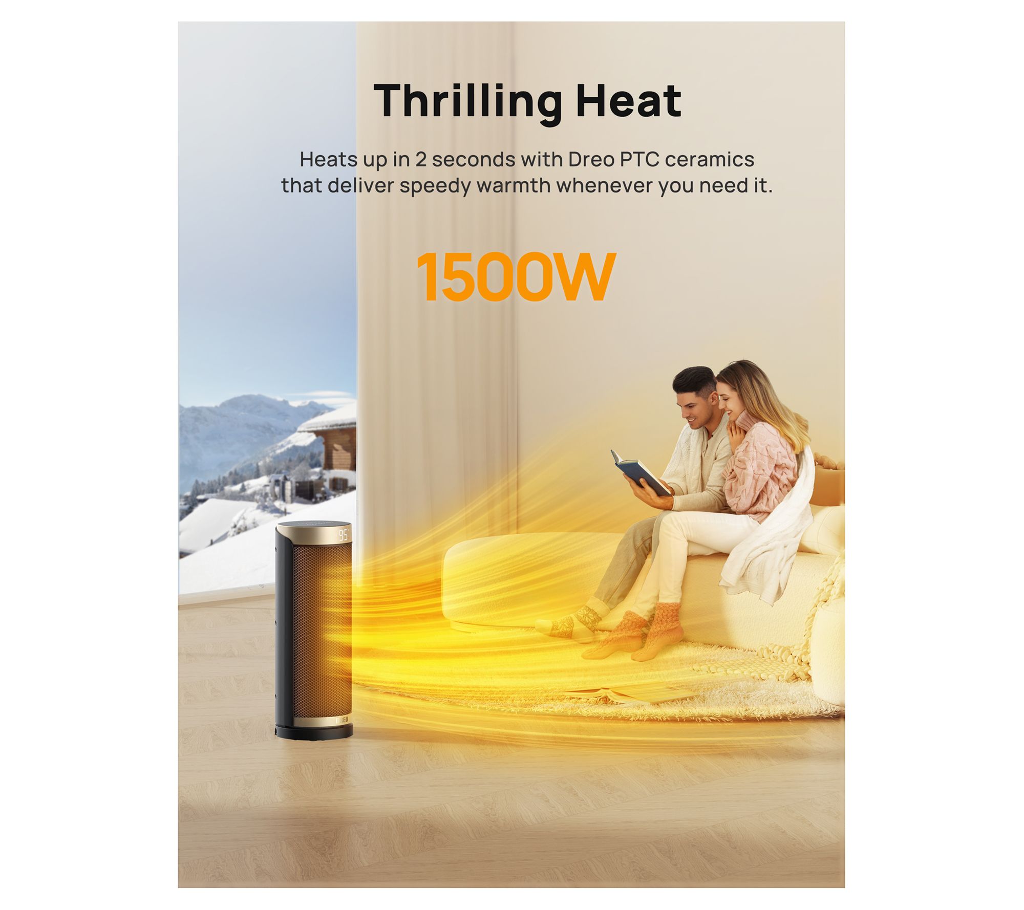 Dreo Solaris Plus Portable Electric Space Heater - QVC.com