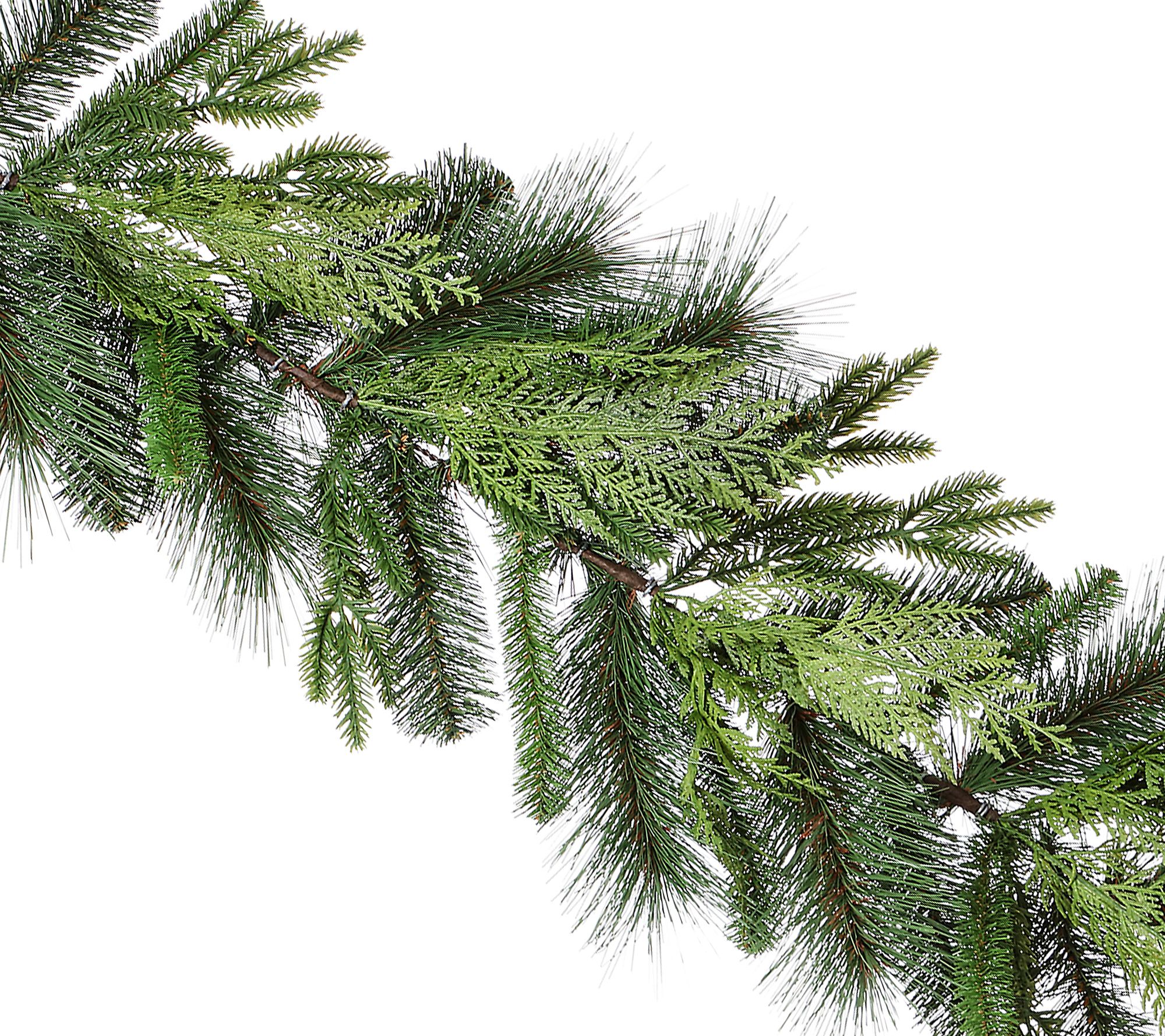 48" Uv Protected Pine Evergreen Garland by Valerie - QVC.com