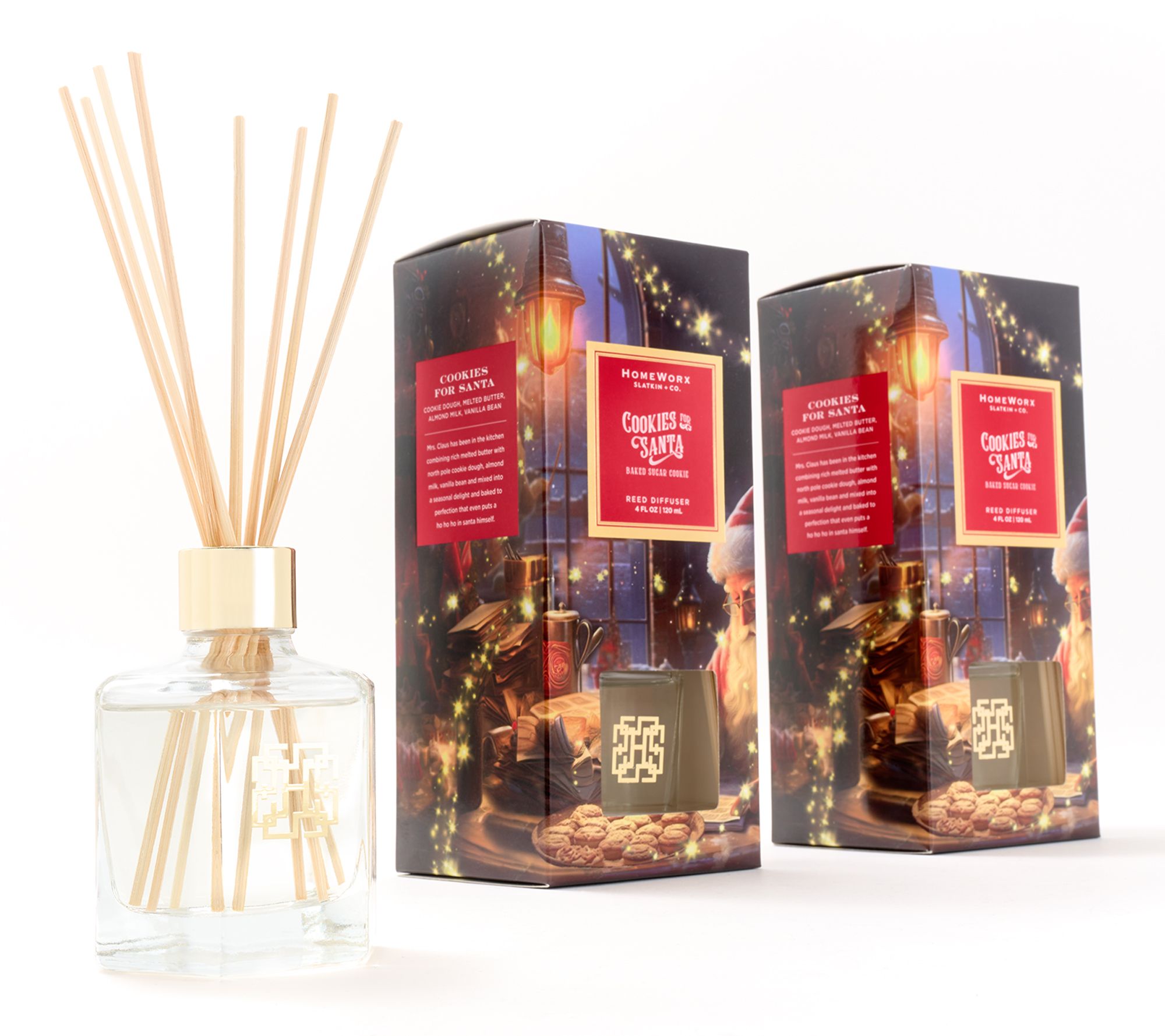 "As Is" HomeWorx by Slatkin + Co. S/2 Cookies for Santa Diffusers - QVC.com