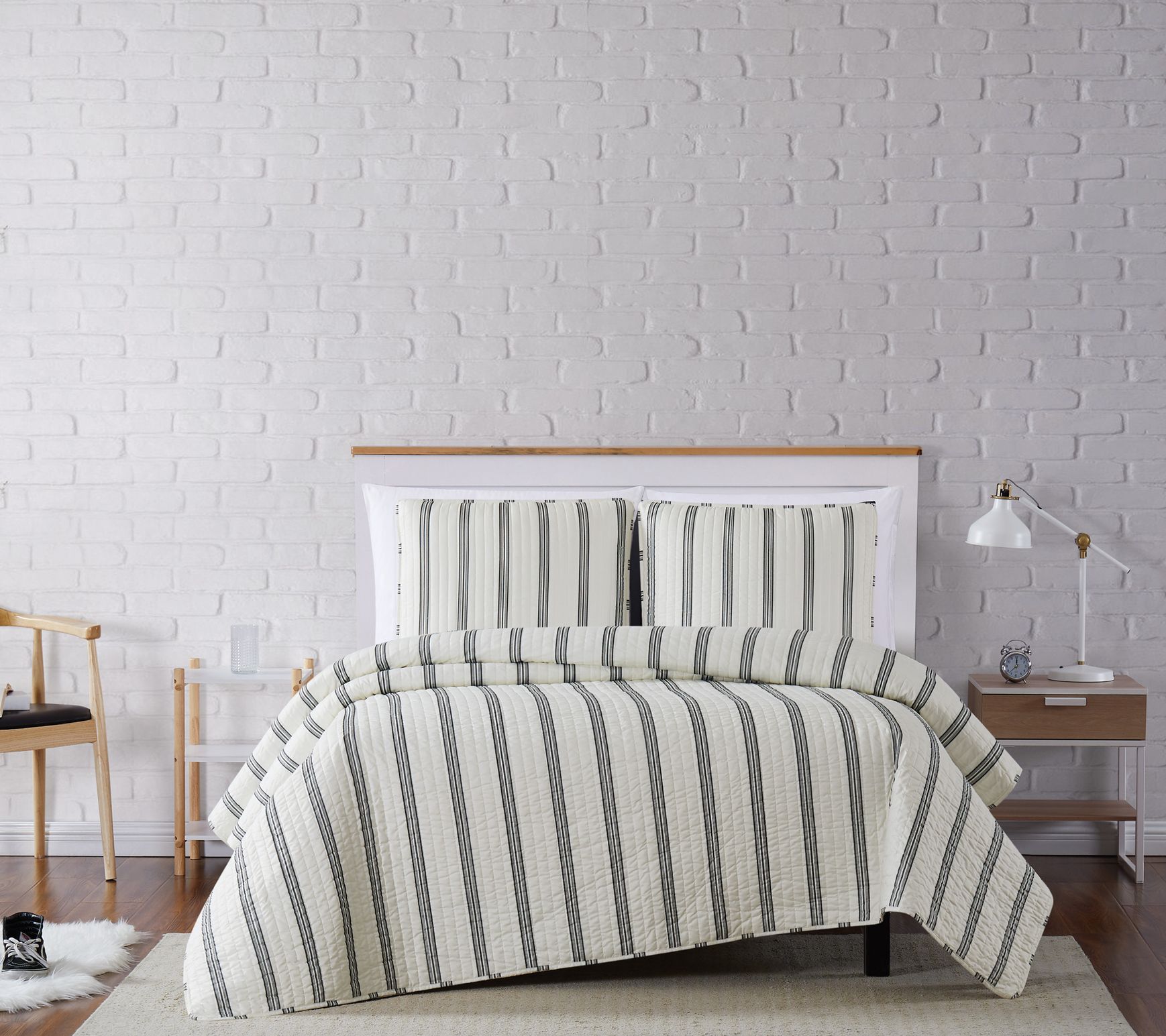 Truly Soft Millennial Stripe Twin XL 2-Piece Quilt Set - QVC.com