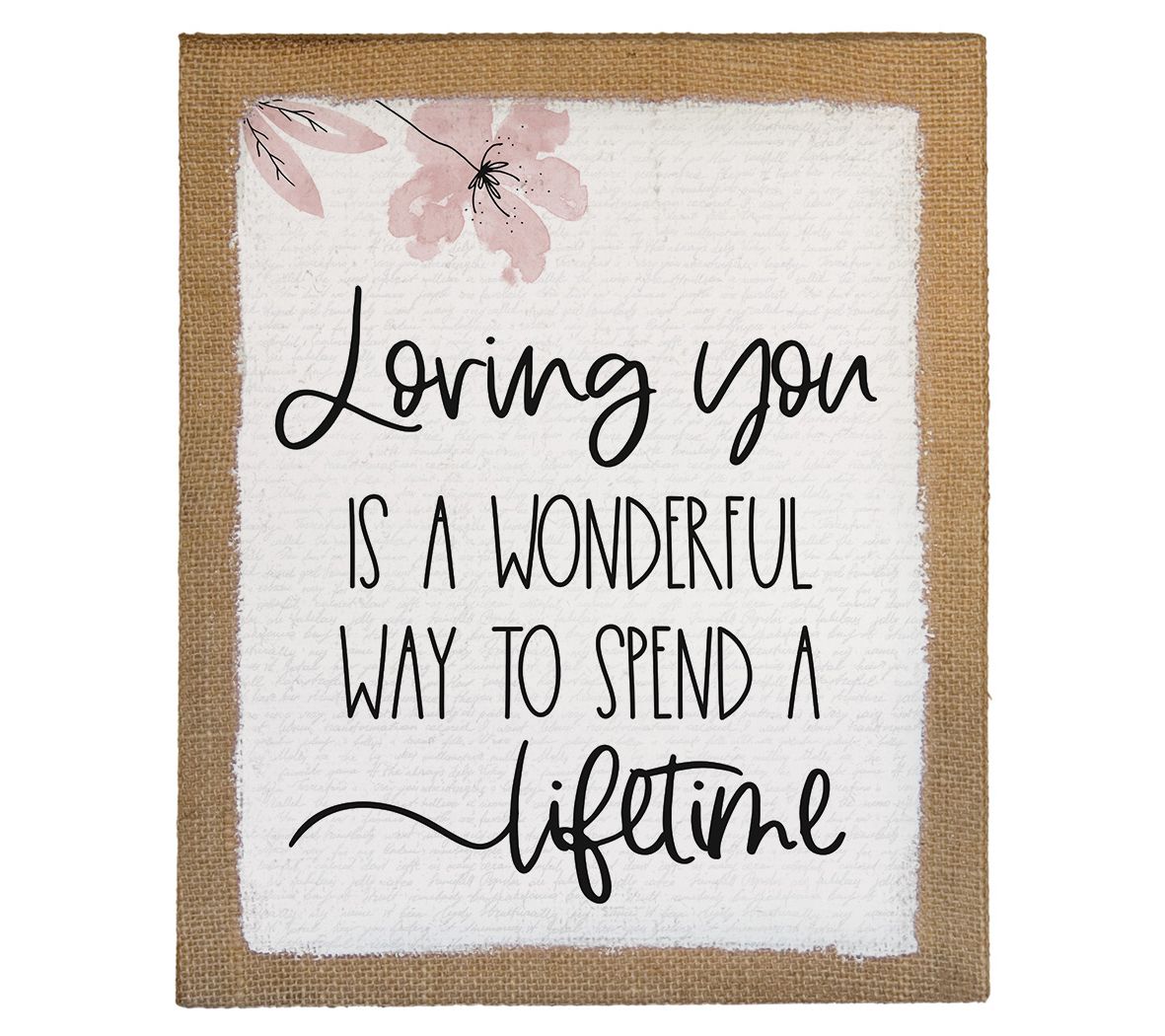 Sincere Surroundings 15" Loving You Lifetime Canvas - QVC.com