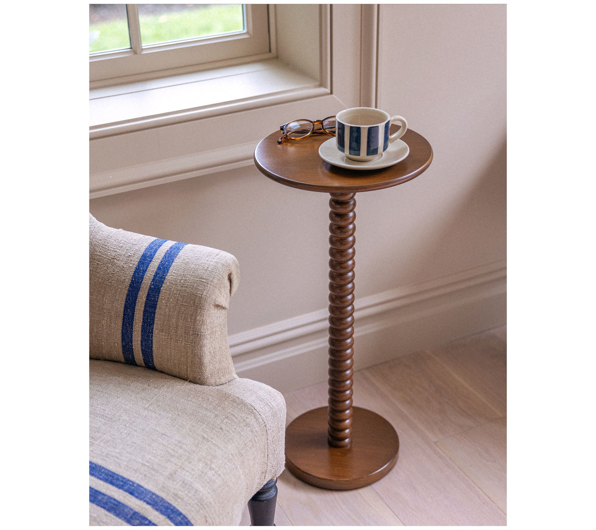 "As Is" Wood Detailed Cocktail Table by Bright Bazaar - QVC.com