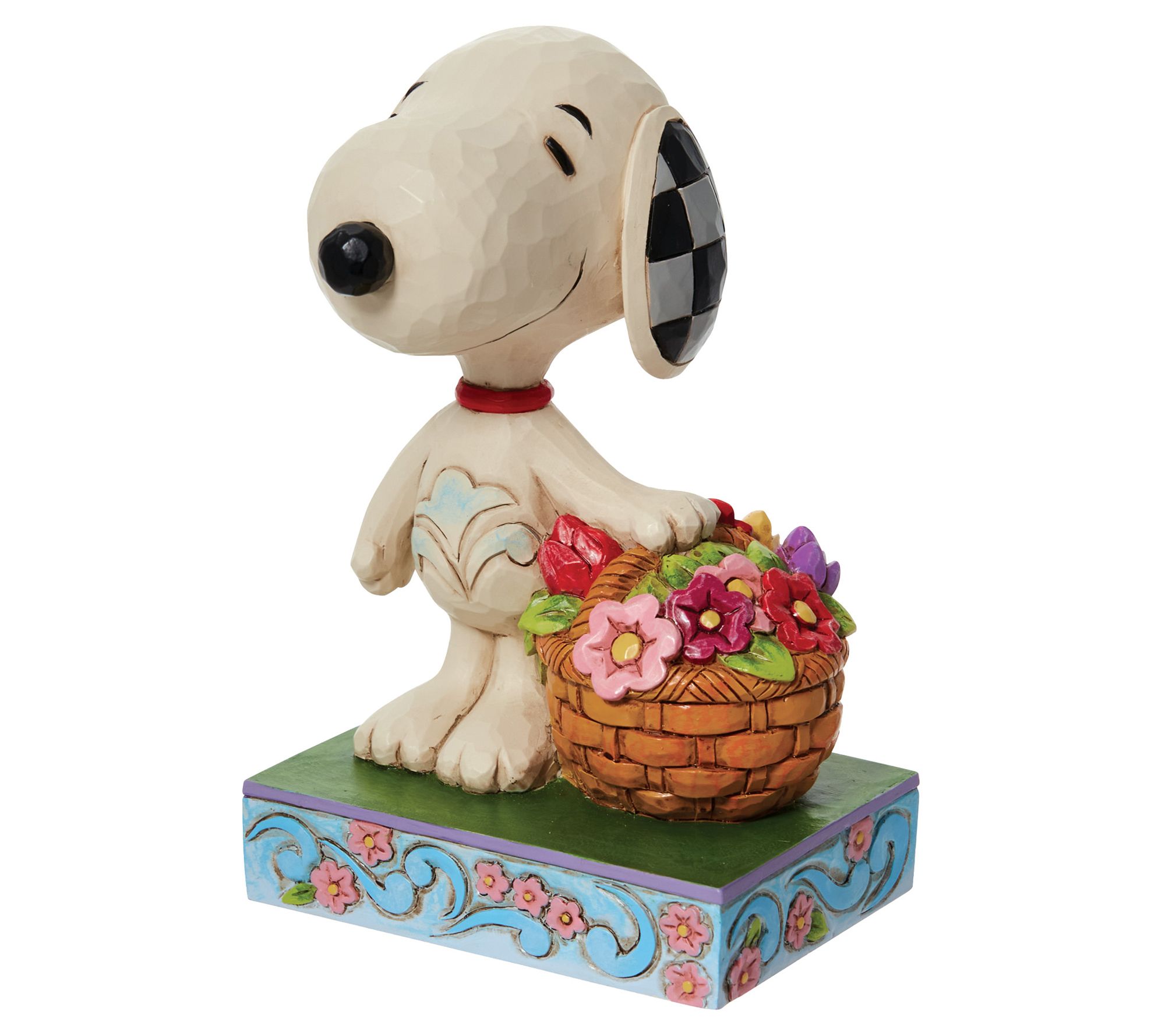 Peanuts by Jim Shore Snoopy Basket of Tulips - QVC.com