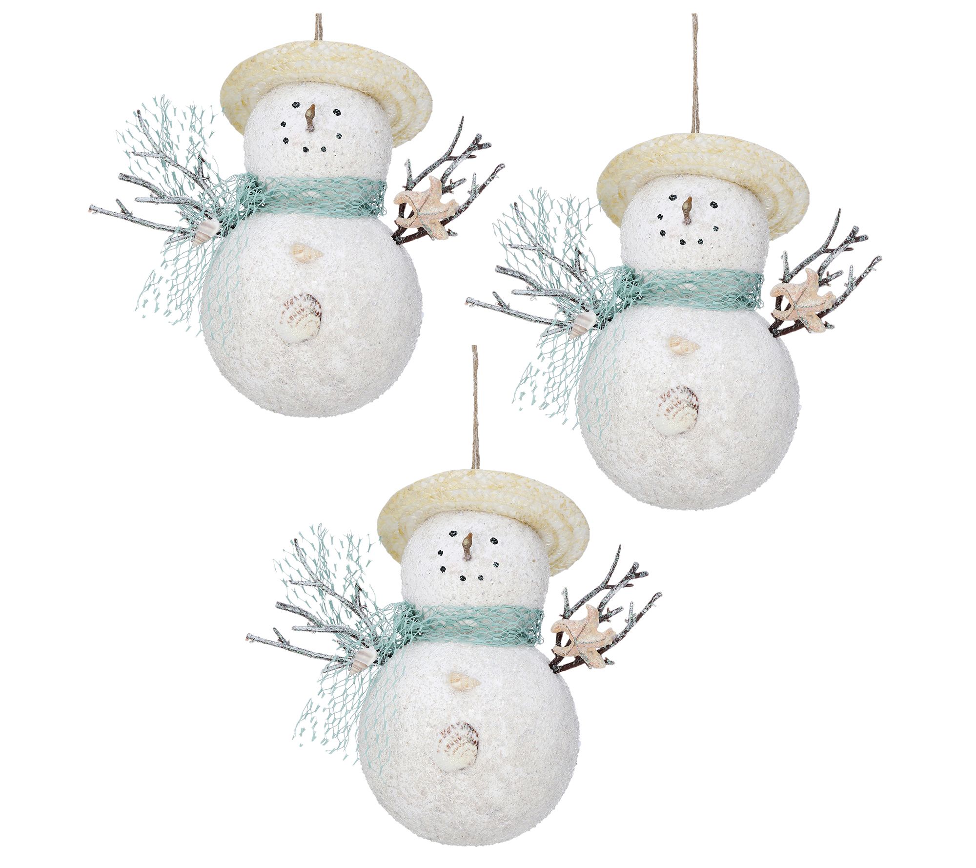 7" Coastal Snowman Ornament By Valerie - QVC.com