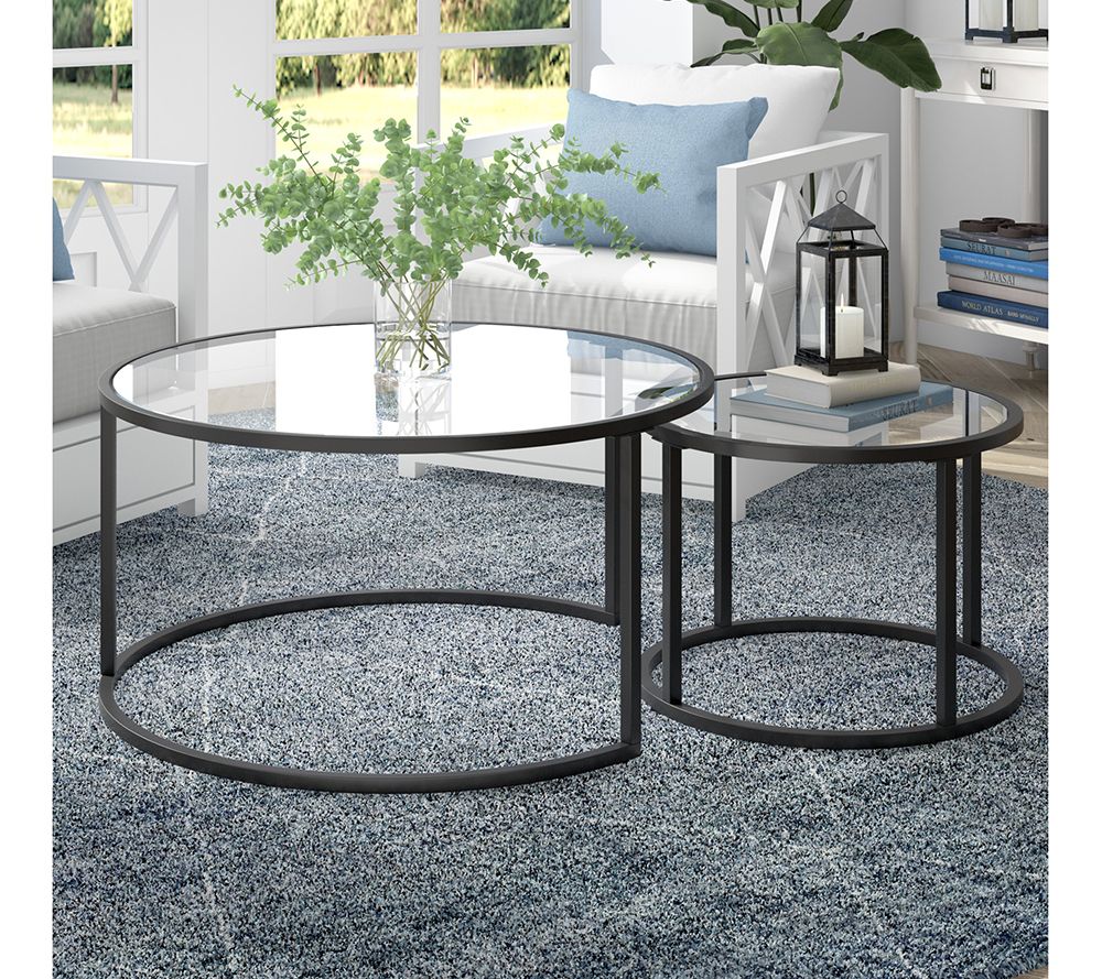 Hudson&Canal Watson Round Nested Coffee Table - QVC.com