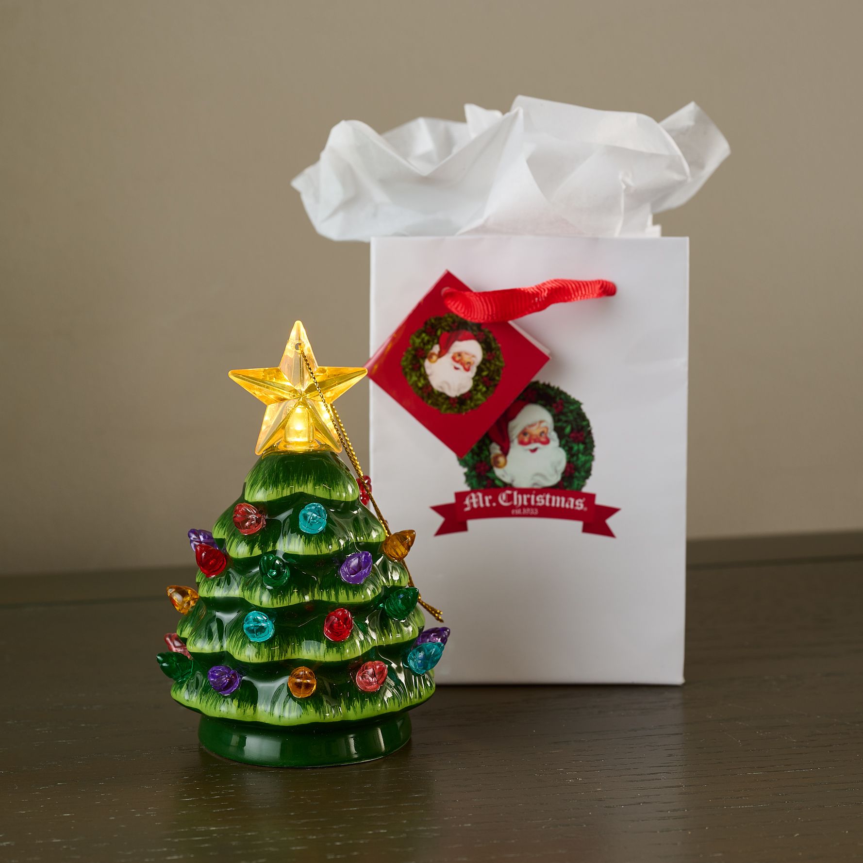 Mr. Christmas Set of 4 Mini Nostalgic Tree Ornaments with Gift Bags ...