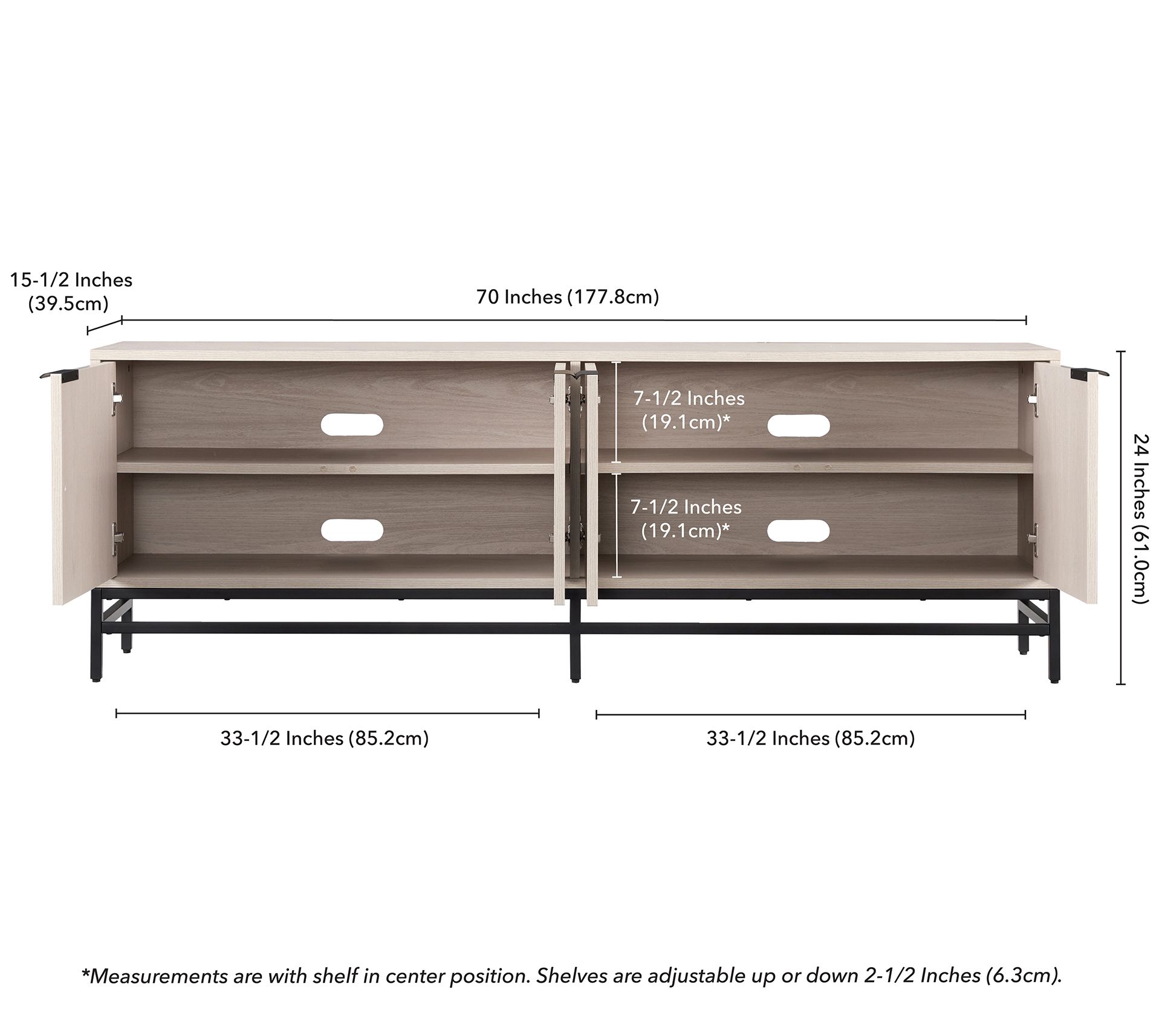 Hudson&Canal Campello Rectangular TV Stand forTV's up to 78" - QVC.com