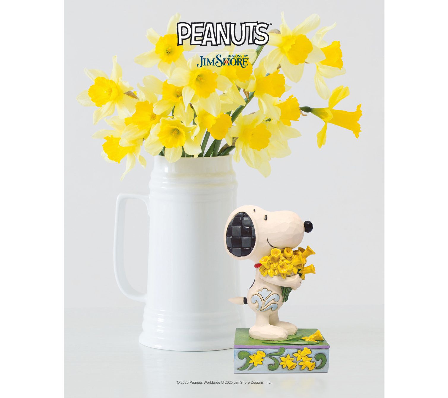 Peanuts by Jim Shore Snoopy with Daffodils Figurine 5.1in H - QVC.com