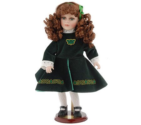 Crolly Dolls "Enya" Handcrafted Irish Dancer Porcelain Doll - QVC.com