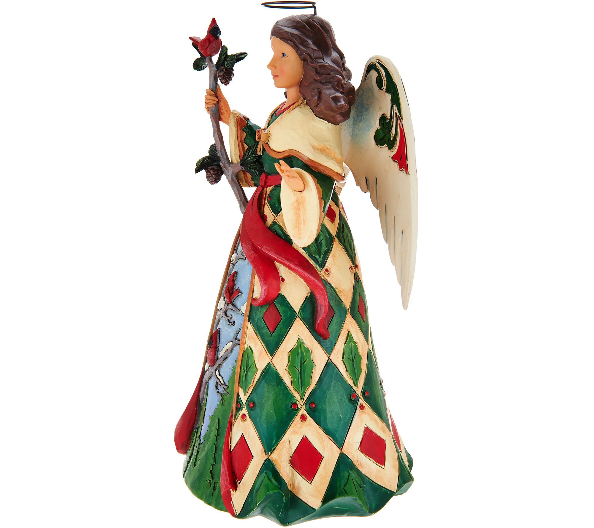 Jim Shore Heartwood Creek Angel with Cardinals Figurine - QVC.com
