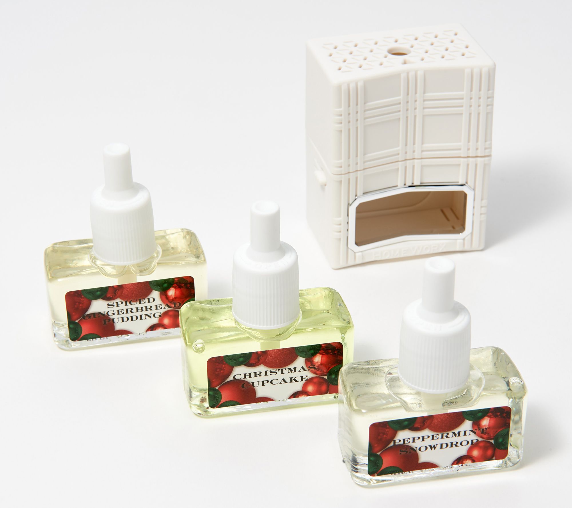 "As Is" HomeWorx by Harry Slatkin Candy Cane Lane Diffuser Set - QVC.com