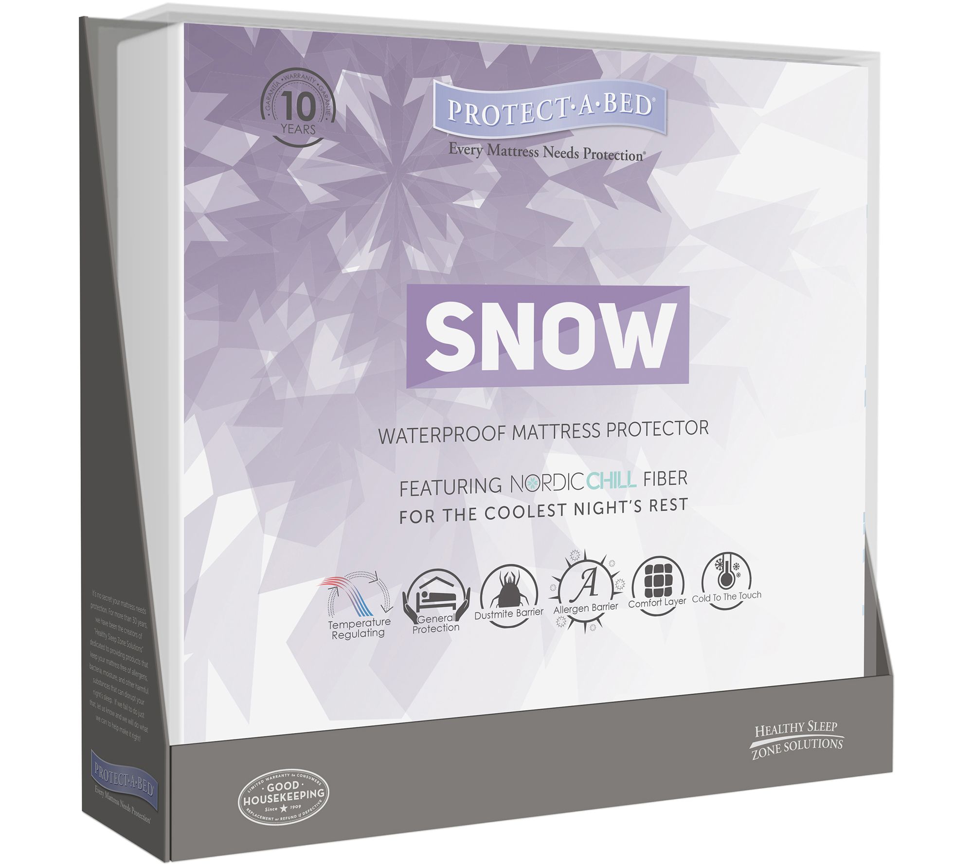 Protect-A-Bed Therm-A-Sleep Snow Cal King Mattress Protector - QVC.com