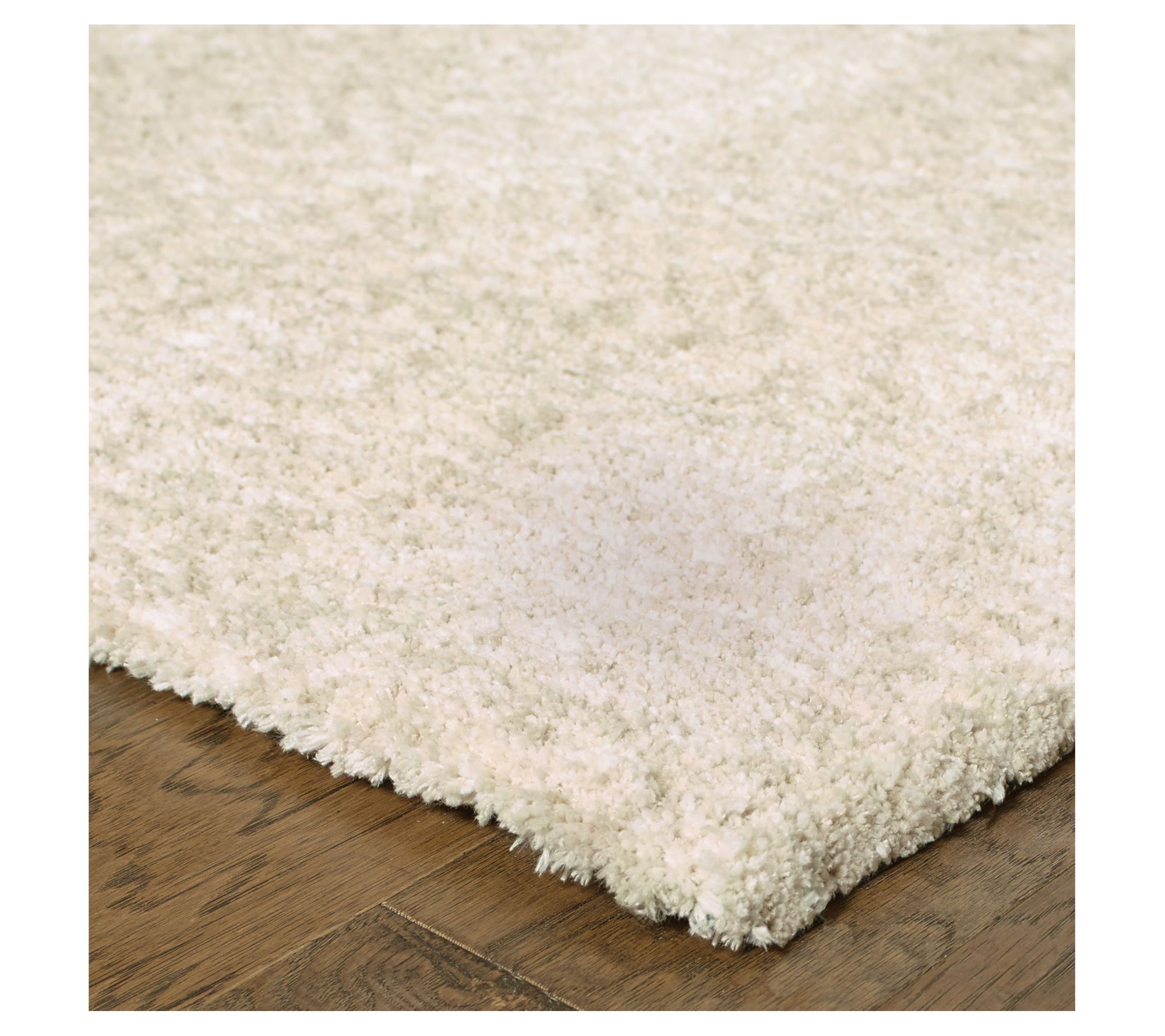 Linden Place Ivory Casual Solid Shag 5'x7' Rug - QVC.com