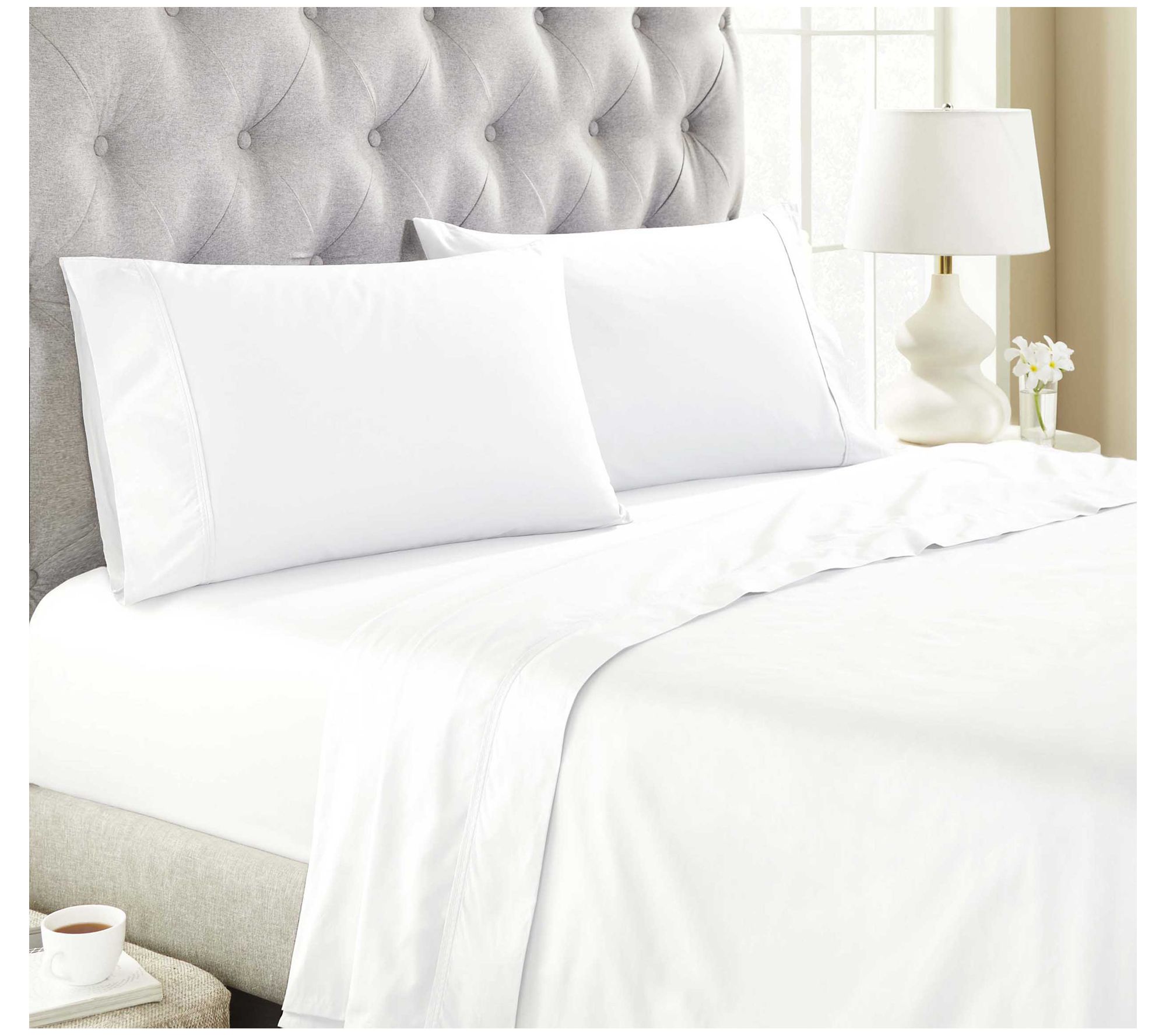 Superior Organic Cotton Deep Pocket Bed Sheet Set, King - QVC.com