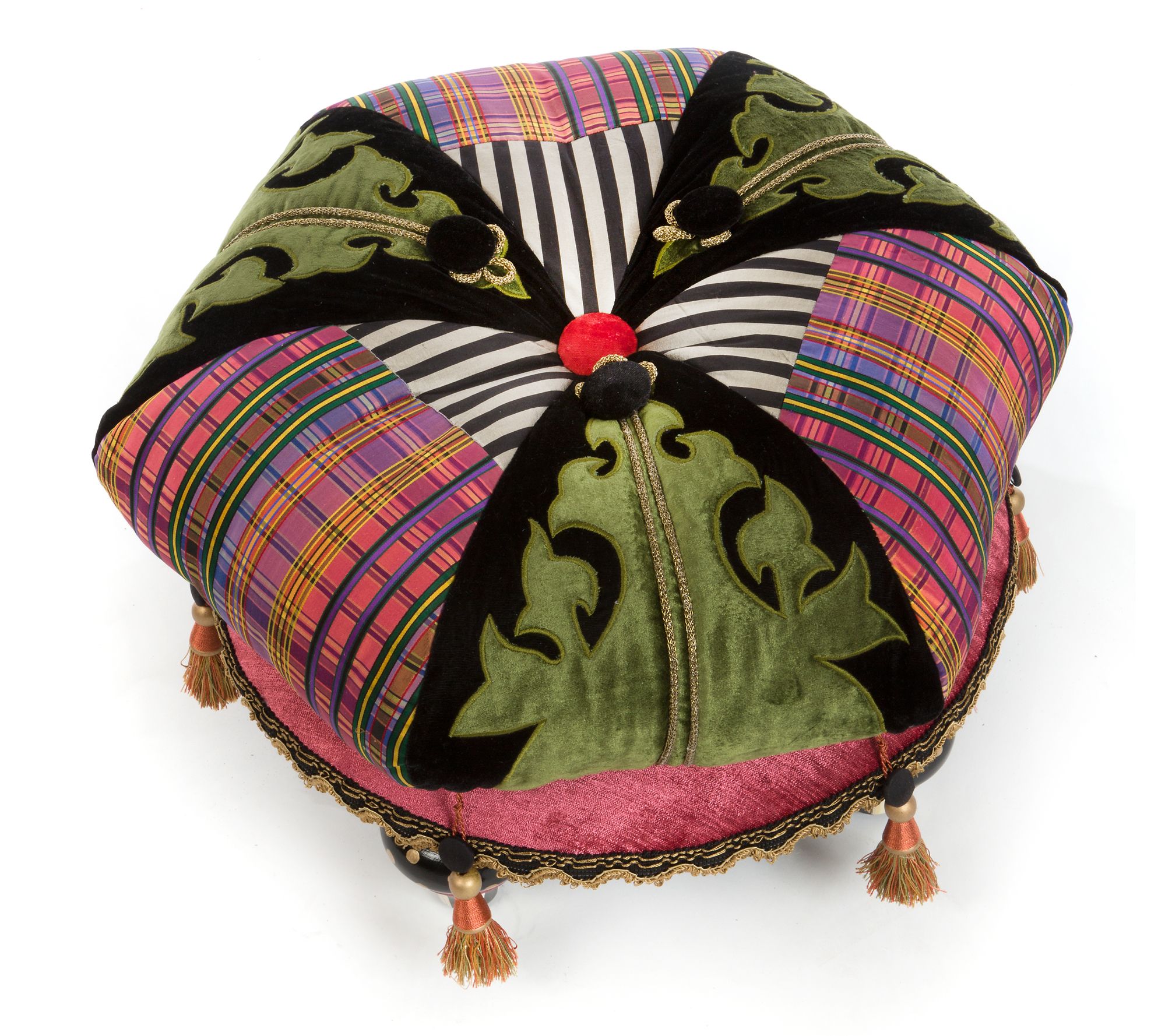 MacKenzie-Childs Portobello Road Footstool - QVC.com