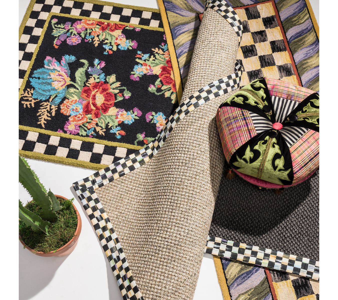 MacKenzie-Childs Portobello Road Footstool - QVC.com