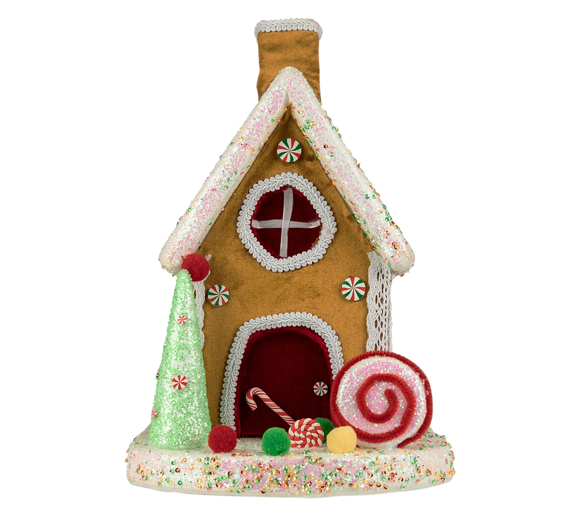 Northlight 13" Gingerbread Candy House Christmas Decoration - QVC.com