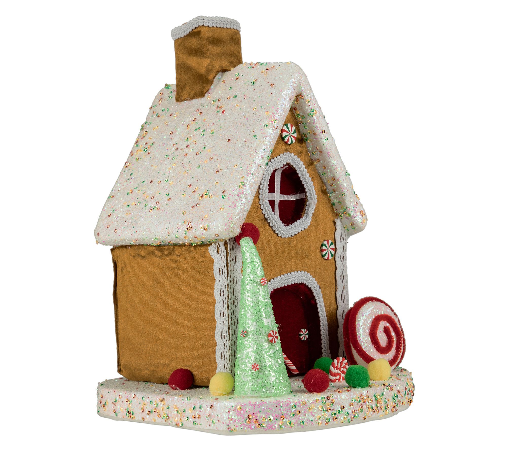 Northlight 13" Gingerbread Candy House Christmas Decoration - QVC.com
