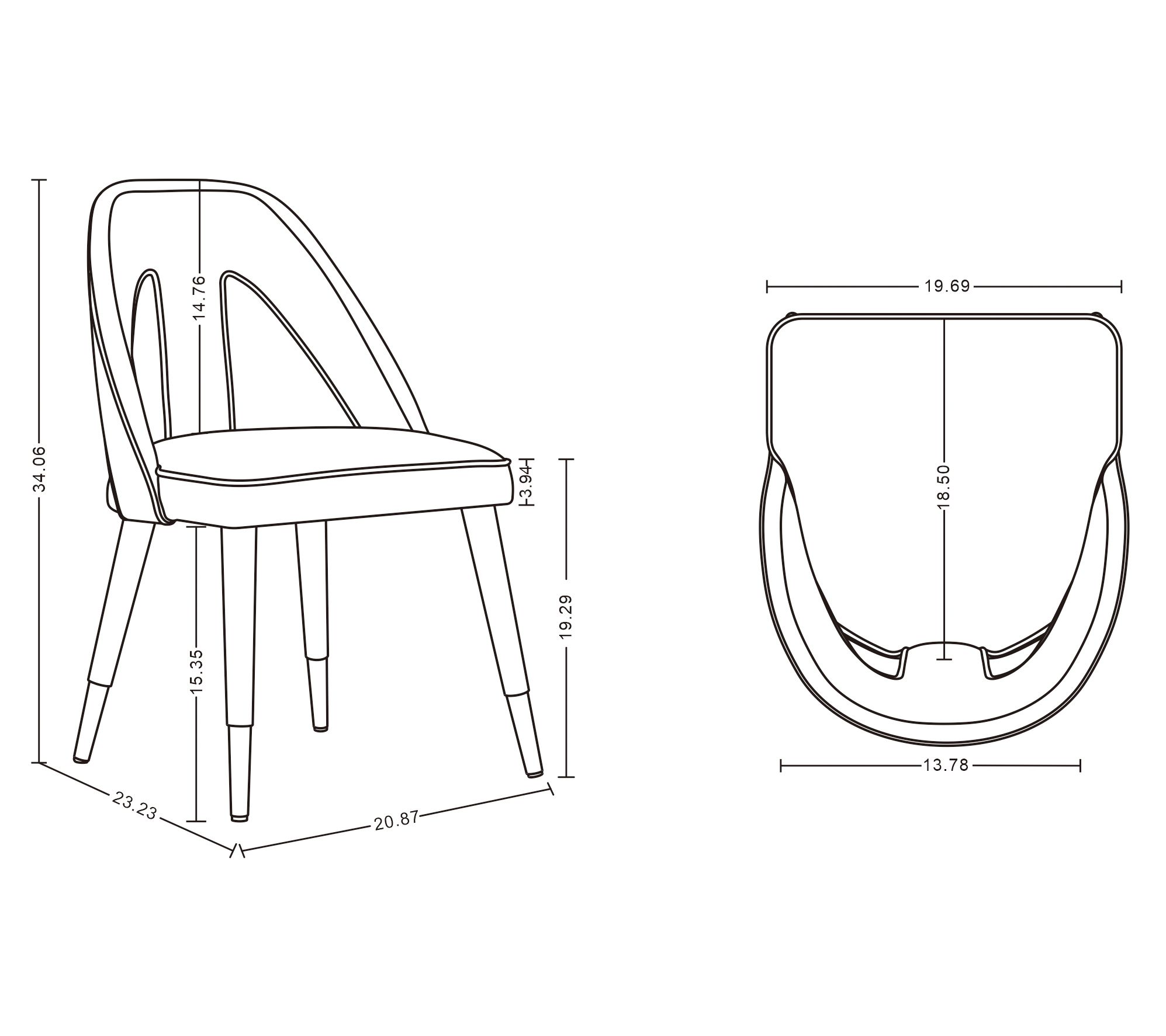Manhattan Comfort Neda Dining Chair - QVC.com