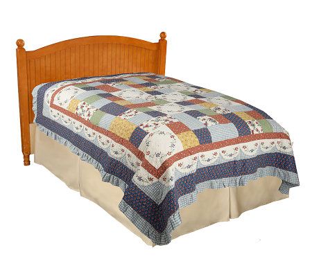 Barn Dance Handcrafted 100% Cotton Full/Queen Size Quilt - QVC.com