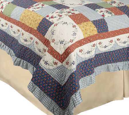 Barn Dance Handcrafted 100% Cotton Full/Queen Size Quilt - QVC.com