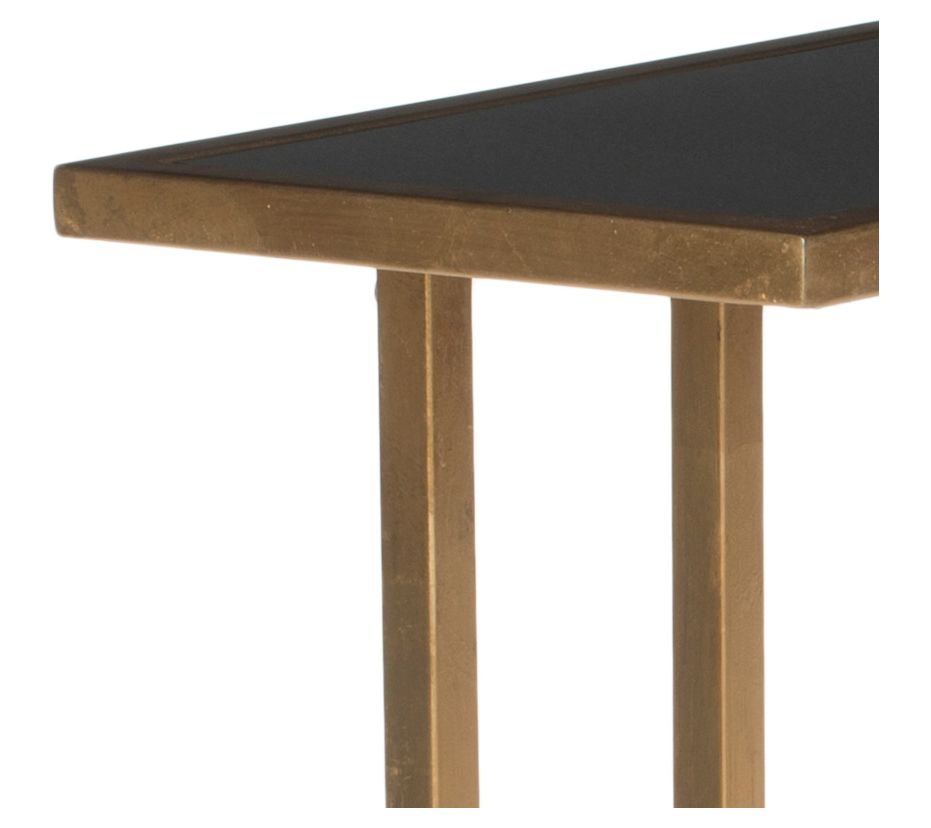 Safavieh Murphy Gold Leaf Accent Table - QVC.com
