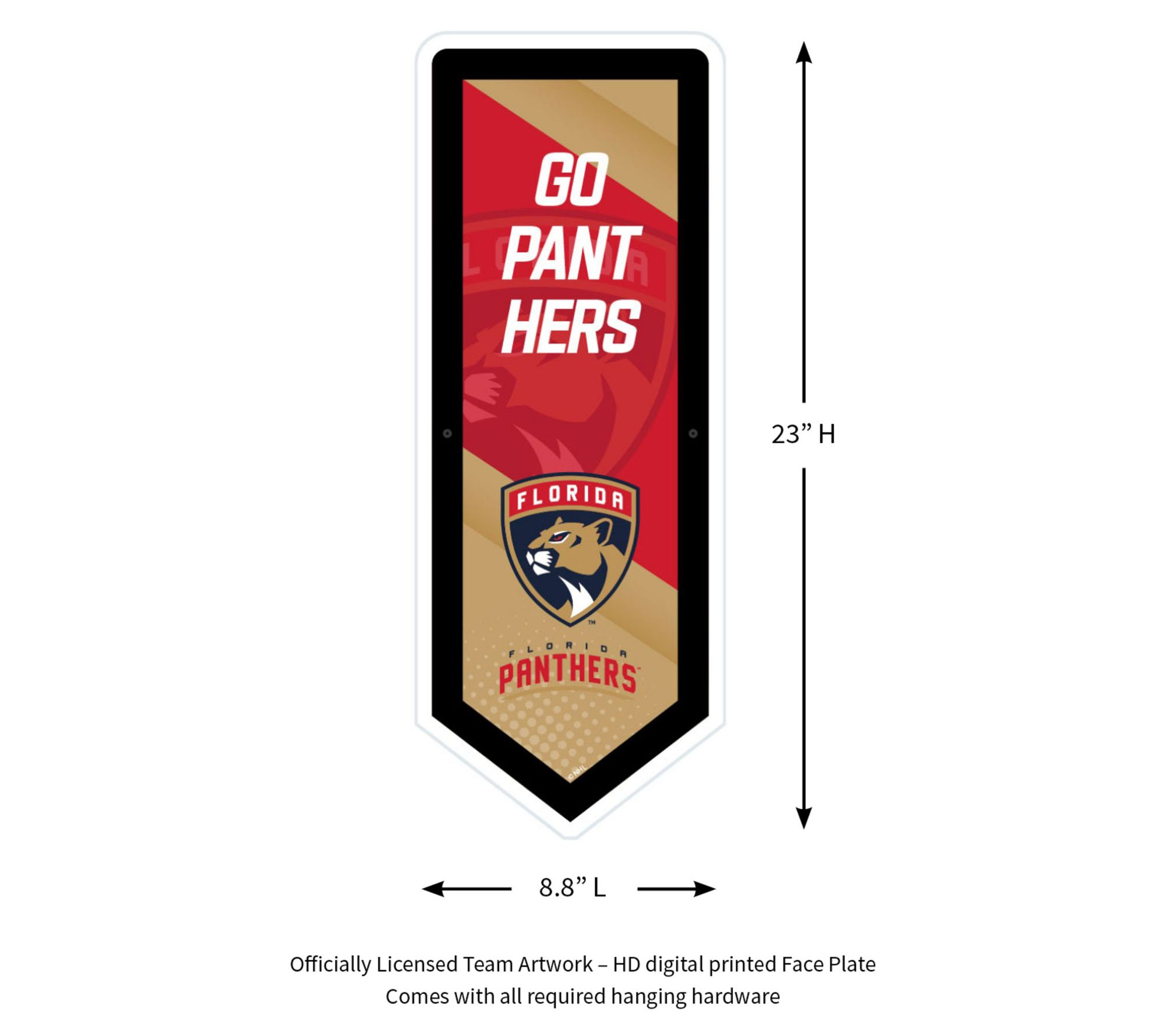 Evergreen NHL LED Pennant Shaped Wall Light - QVC.com