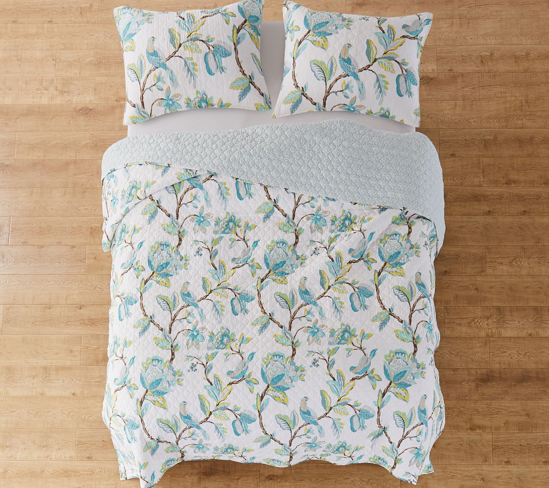 Levtex Home Cressida 3-Piece Floral King/Cal Kig Quilt Set - QVC.com
