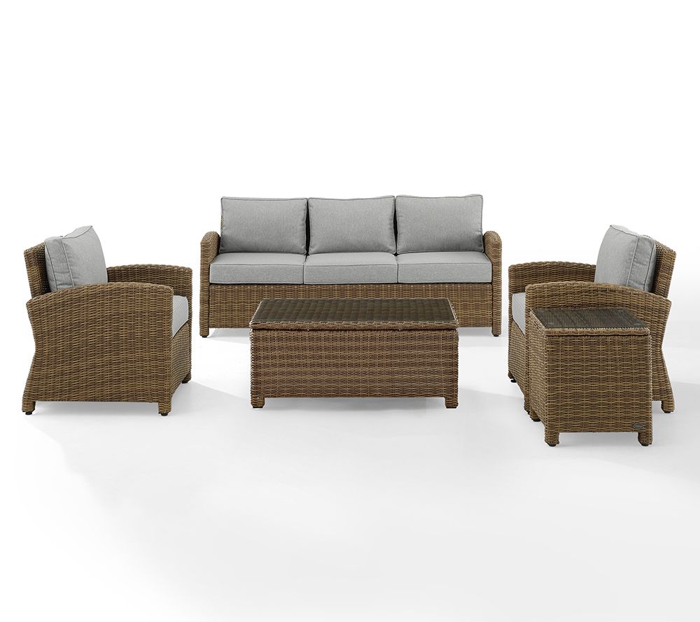 Bradenton 5pc Wicker Outdoor Sofa Patio Furniture Set - QVC.com